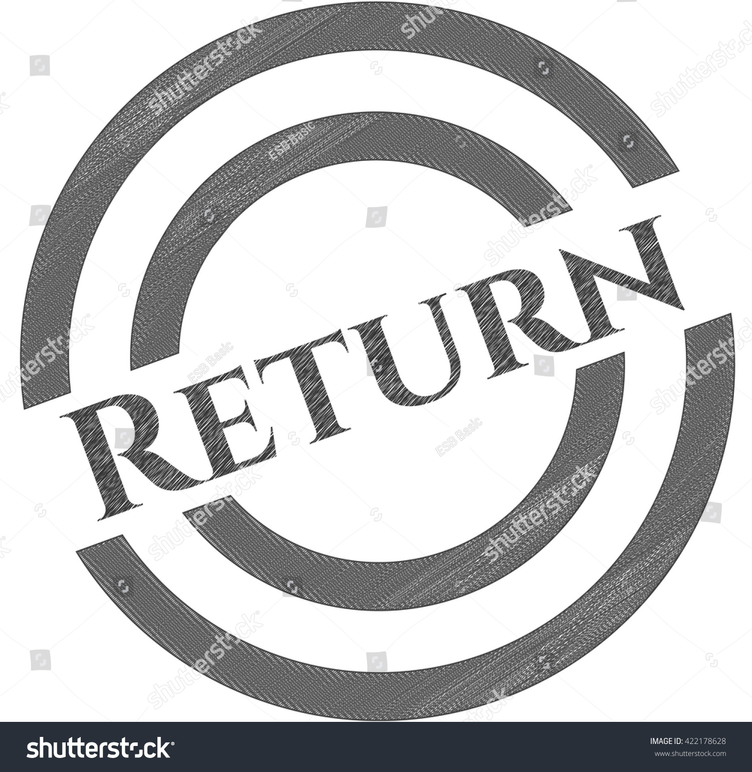 Return Emblem Pencil Effect Stock Vector (Royalty Free) 422178628 ... Return Emblem Pencil Effect Stock Vector (Royalty Free) 422178628 ...