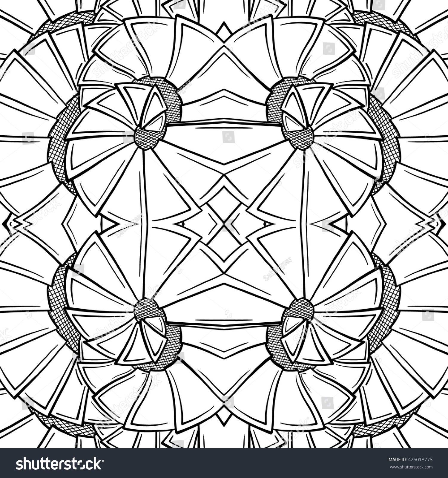 Vector Black White Decorative Elements Seamless Stock Vector Royalty