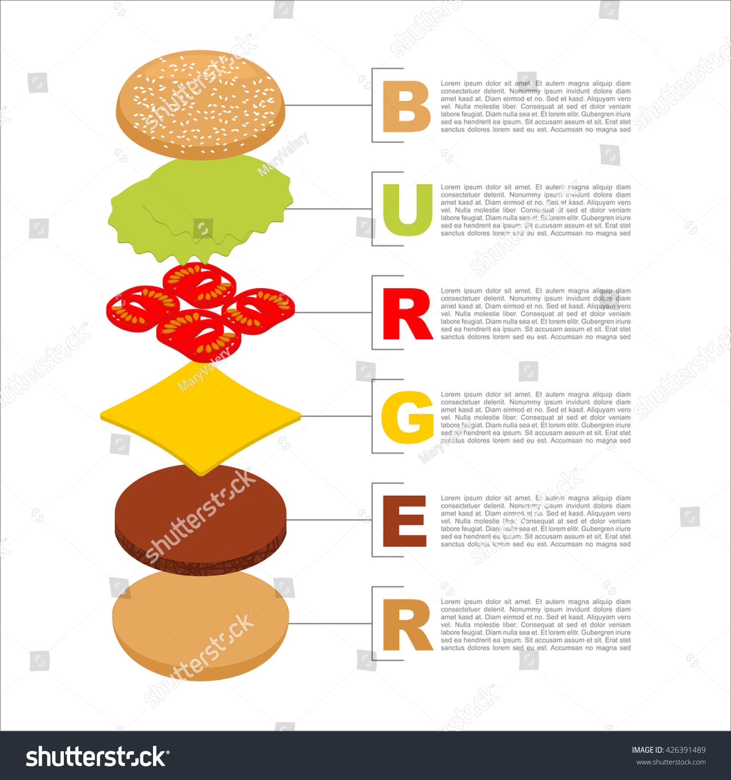 Burger Infographics Structure Hamburger Isometrics Fresh Stock Vector ... Burger Infographics Structure Hamburger Isometrics Fresh Stock Vector ...