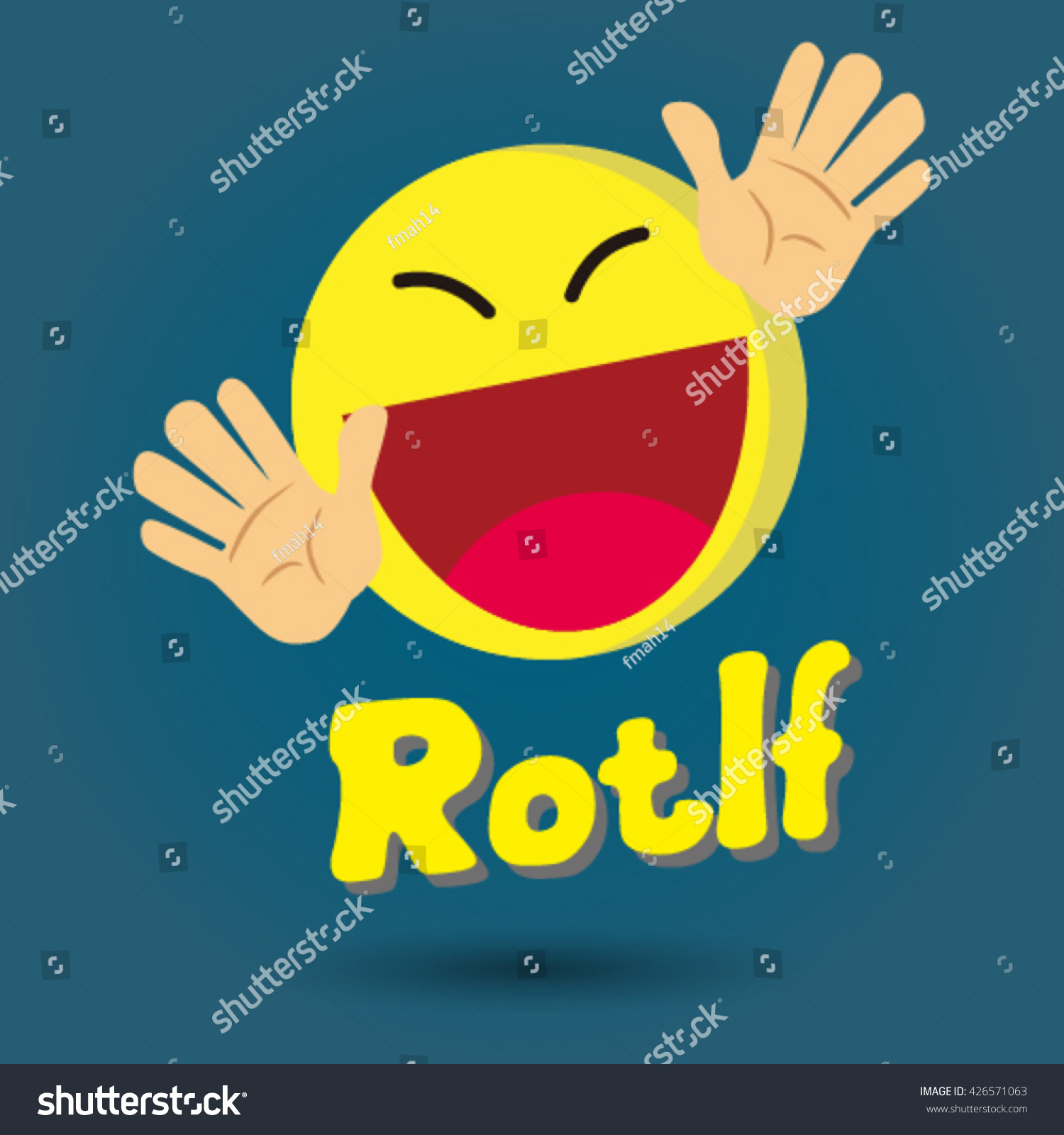 Rotlf Emoticon Isolated Vector Illustration 스톡 벡터(로열티 프리) 426571063 ...