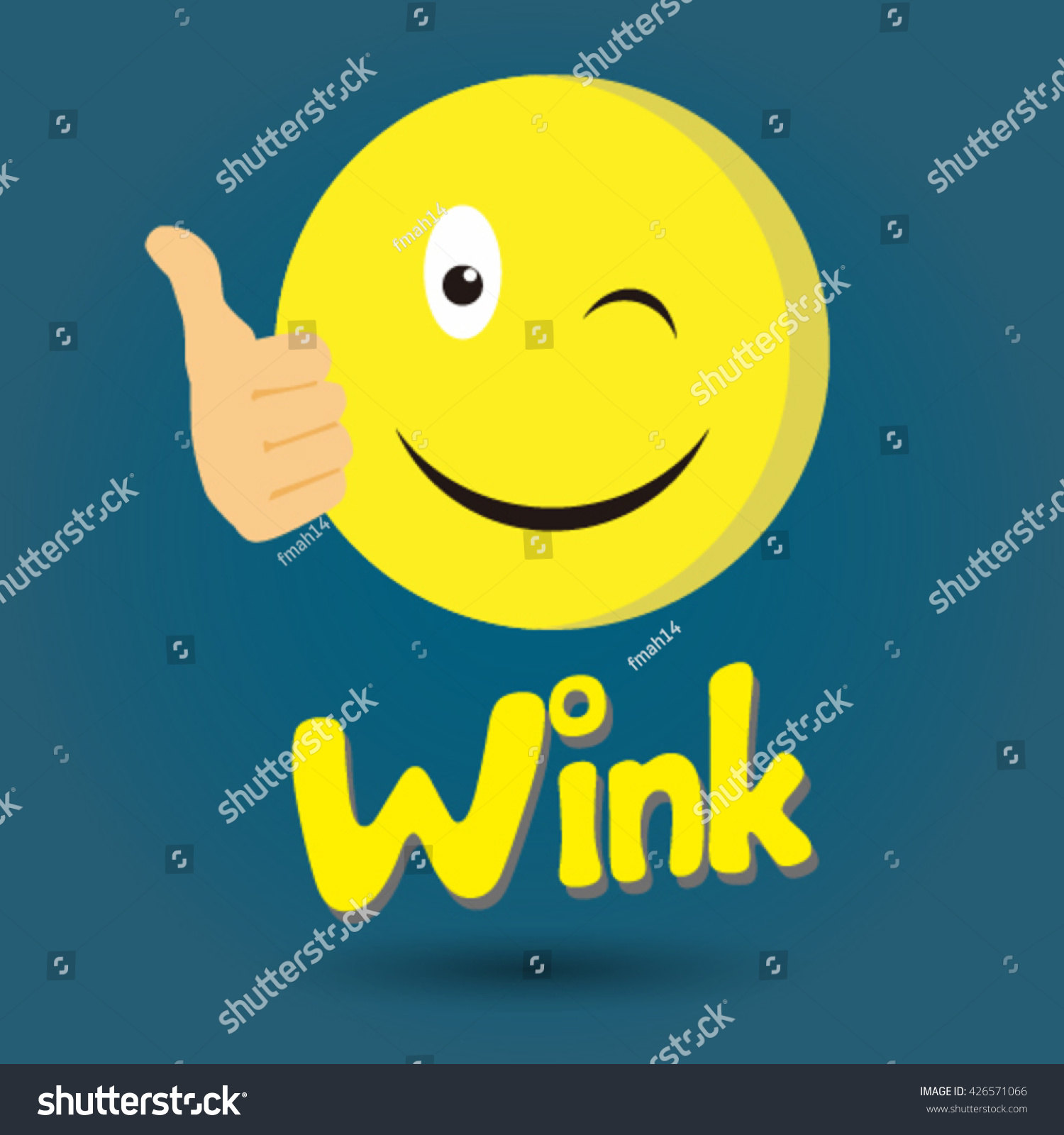 Wink Emoticon Isolated Vector Illustration 库存矢量图（免版税）426571066 ...