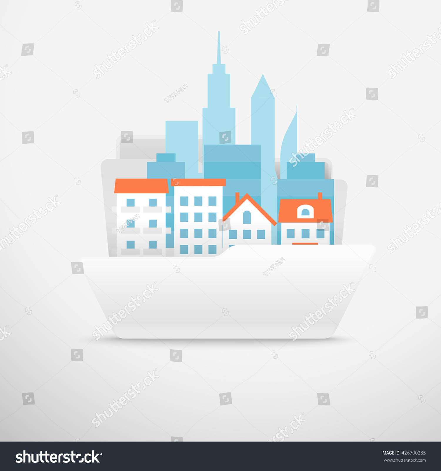 Computer Interface Folder Vector Illustration Open Stock Vector ...