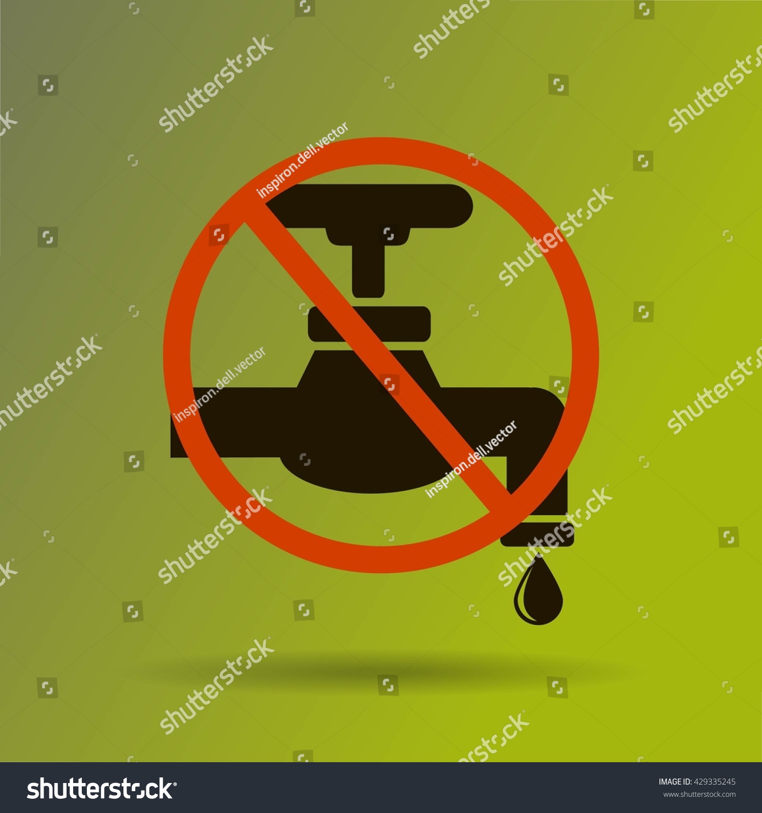 Save Water Sign Vector Illustration Stock Vector Royalty Free
