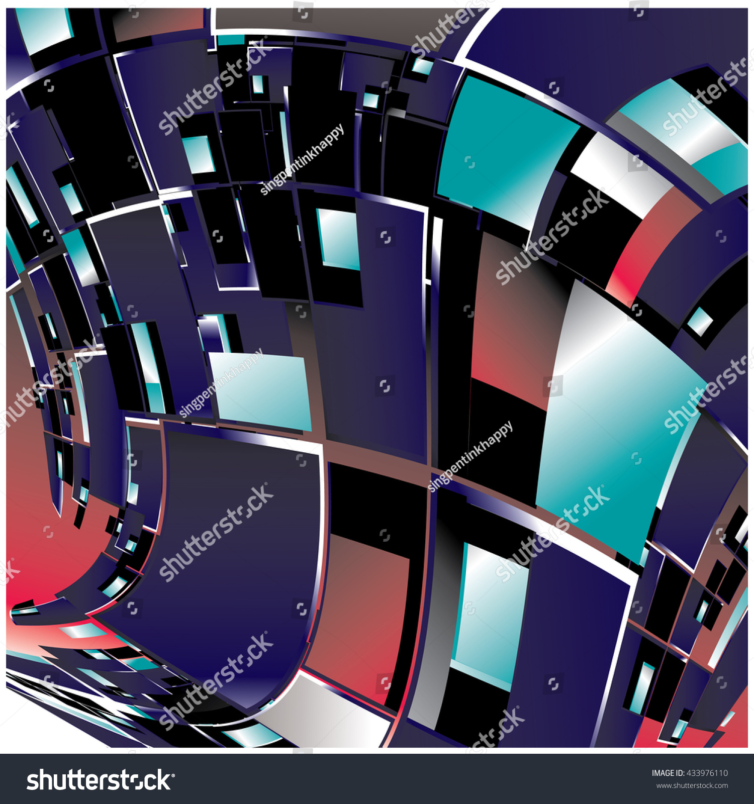 Vector Random Blocks Shape Pattern Background Stock Vector (Royalty ...
