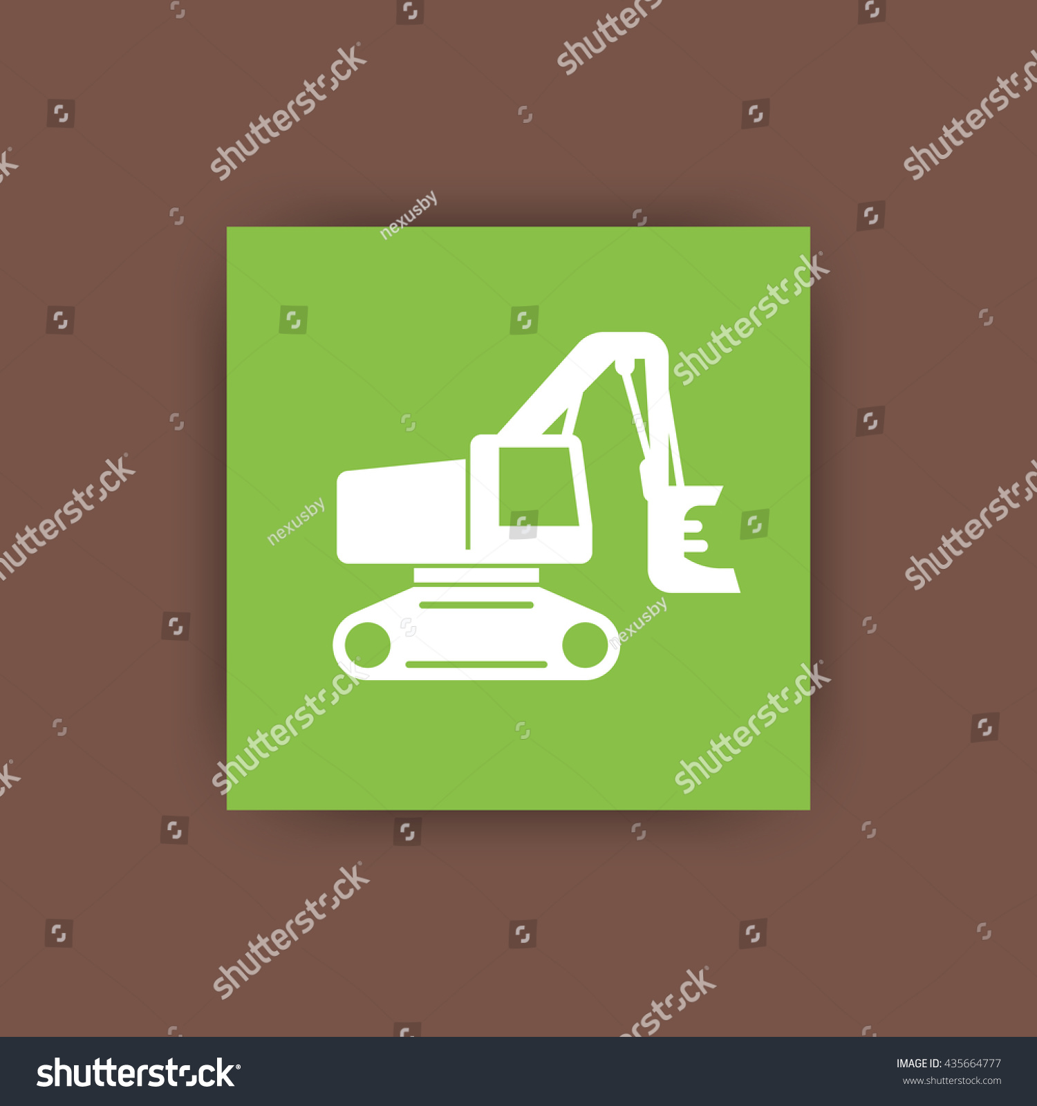 Forest Harvester Icon Track Feller Buncher Stock Vector Royalty Free 435664777 Shutterstock
