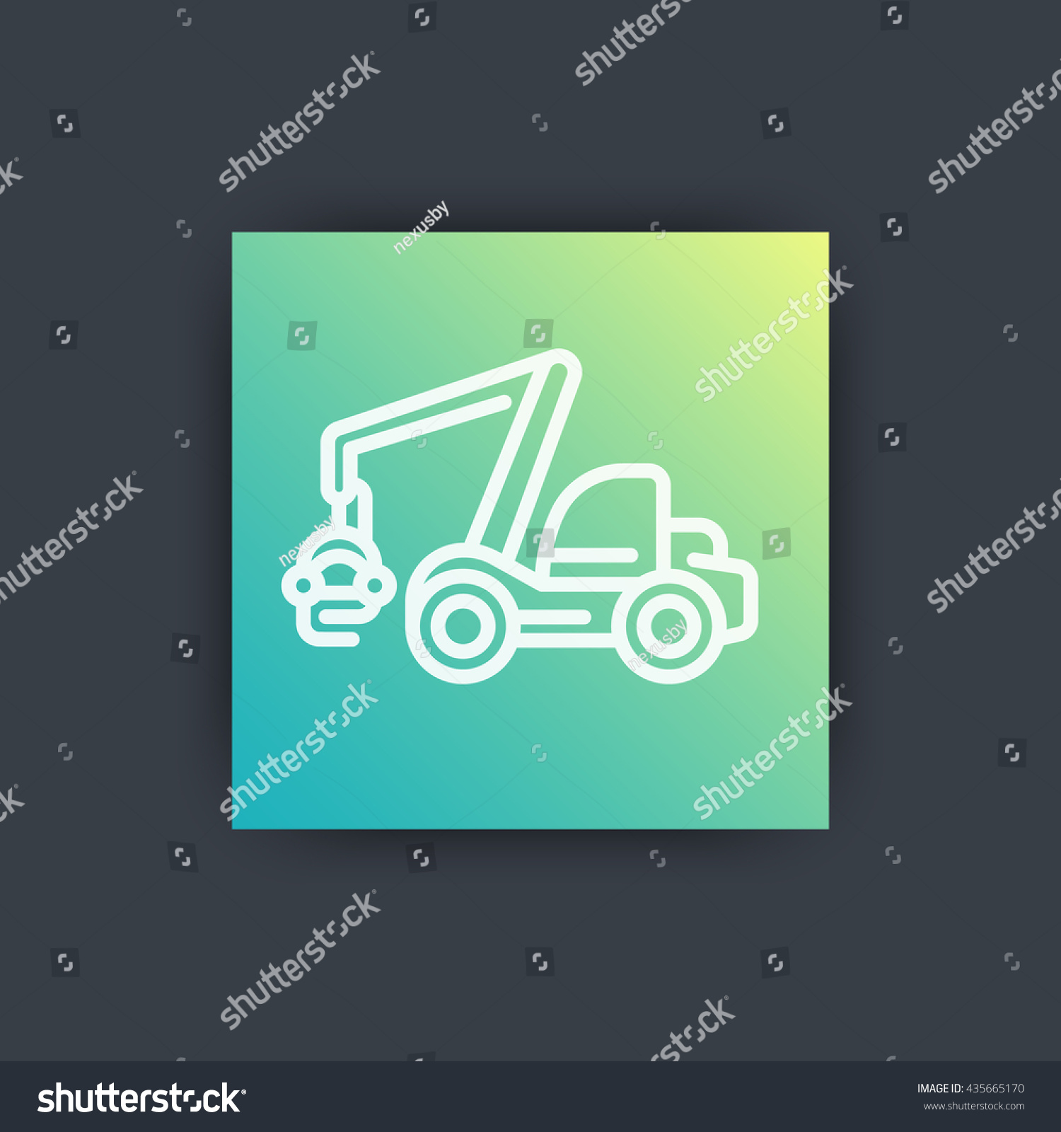 Forest Harvester Icon Timber Harvesting Machine Stock Vector Royalty Free 435665170 Shutterstock