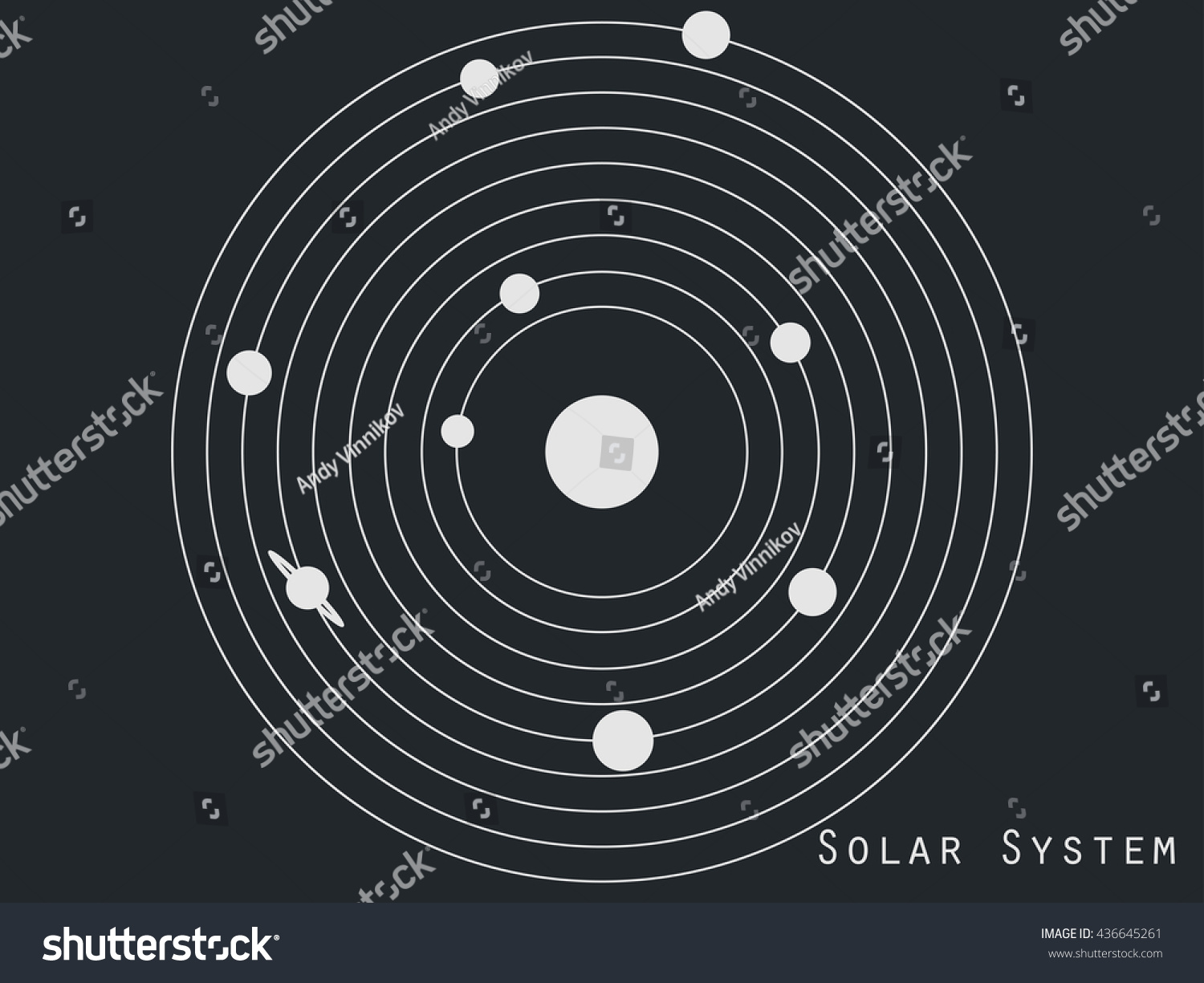 Solar System Planets Space Objects Vector Stock Vector (Royalty Free ...