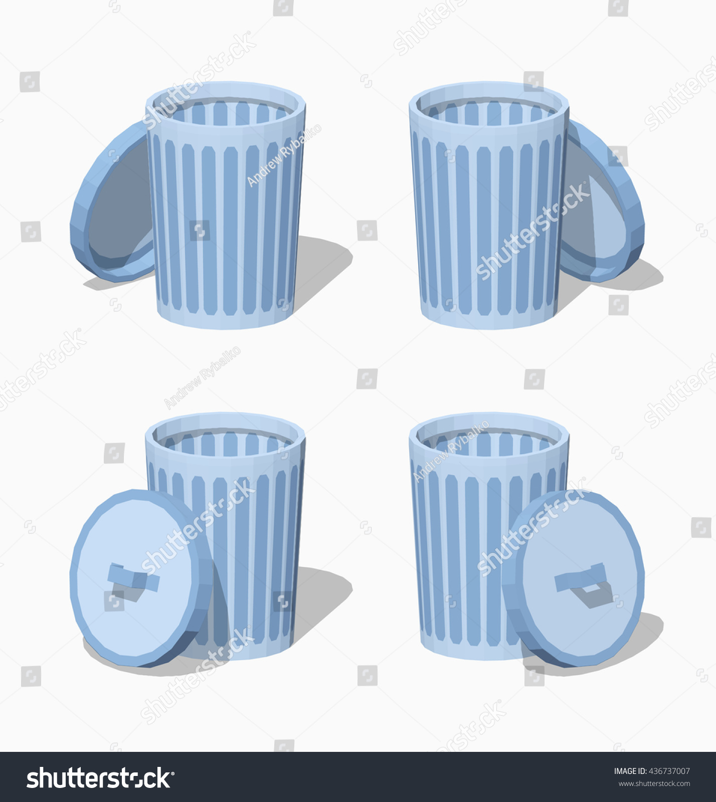 Low Poly Trash Can 3d Lowpoly Stock Vector (Royalty Free) 436737007 ... Low Poly Trash Can 3d Lowpoly Stock Vector (Royalty Free) 436737007 ...