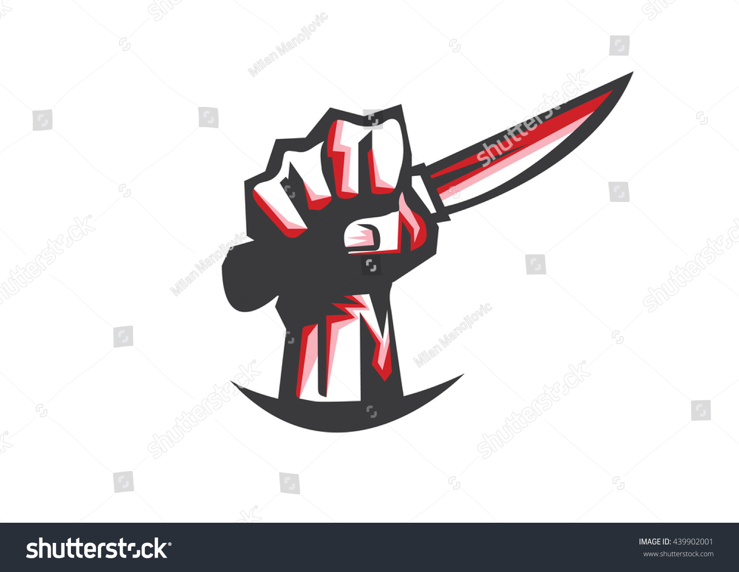 Knife Arm Stock Vector (Royalty Free) 439902001 | Shutterstock