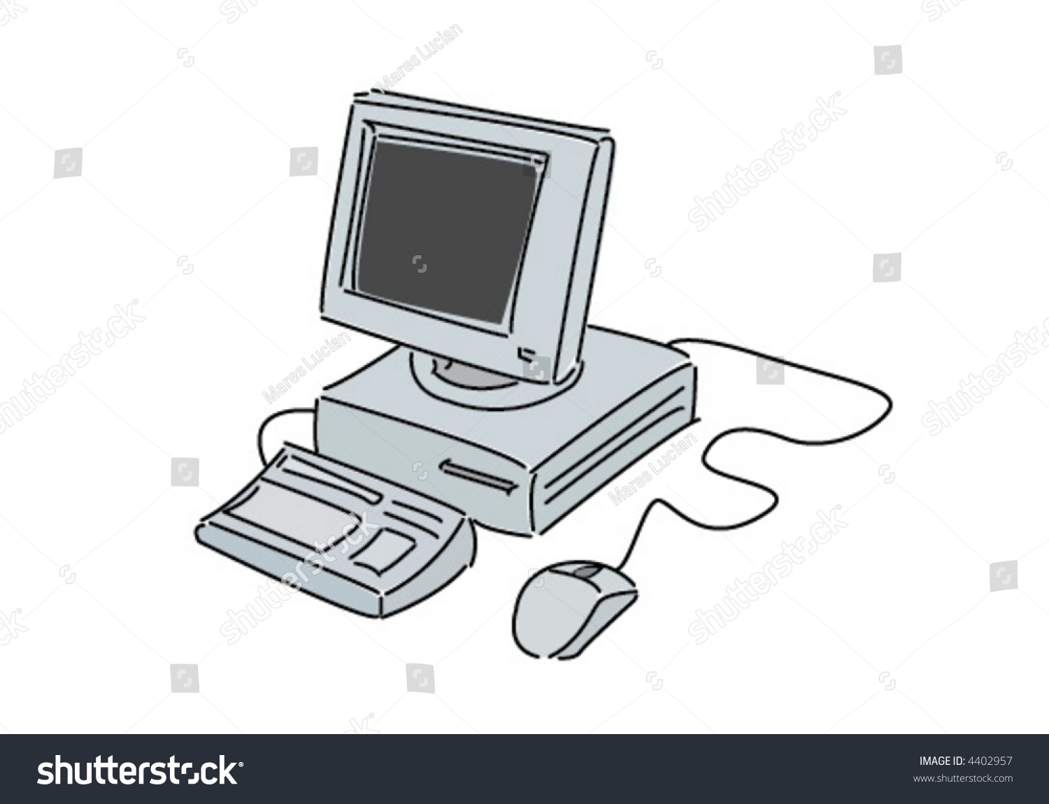 Vectorized Computer Drawing Stock Vector (Royalty Free) 4402957 ...