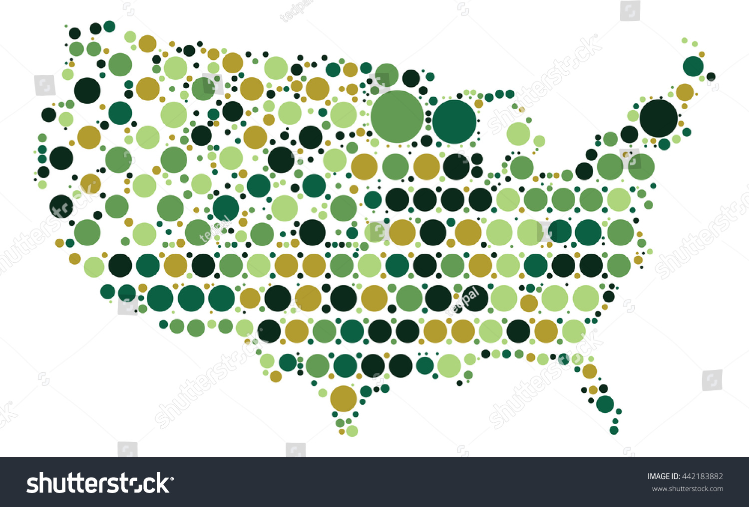 United States Map Shape Vector Design Stock Vector (Royalty Free ...