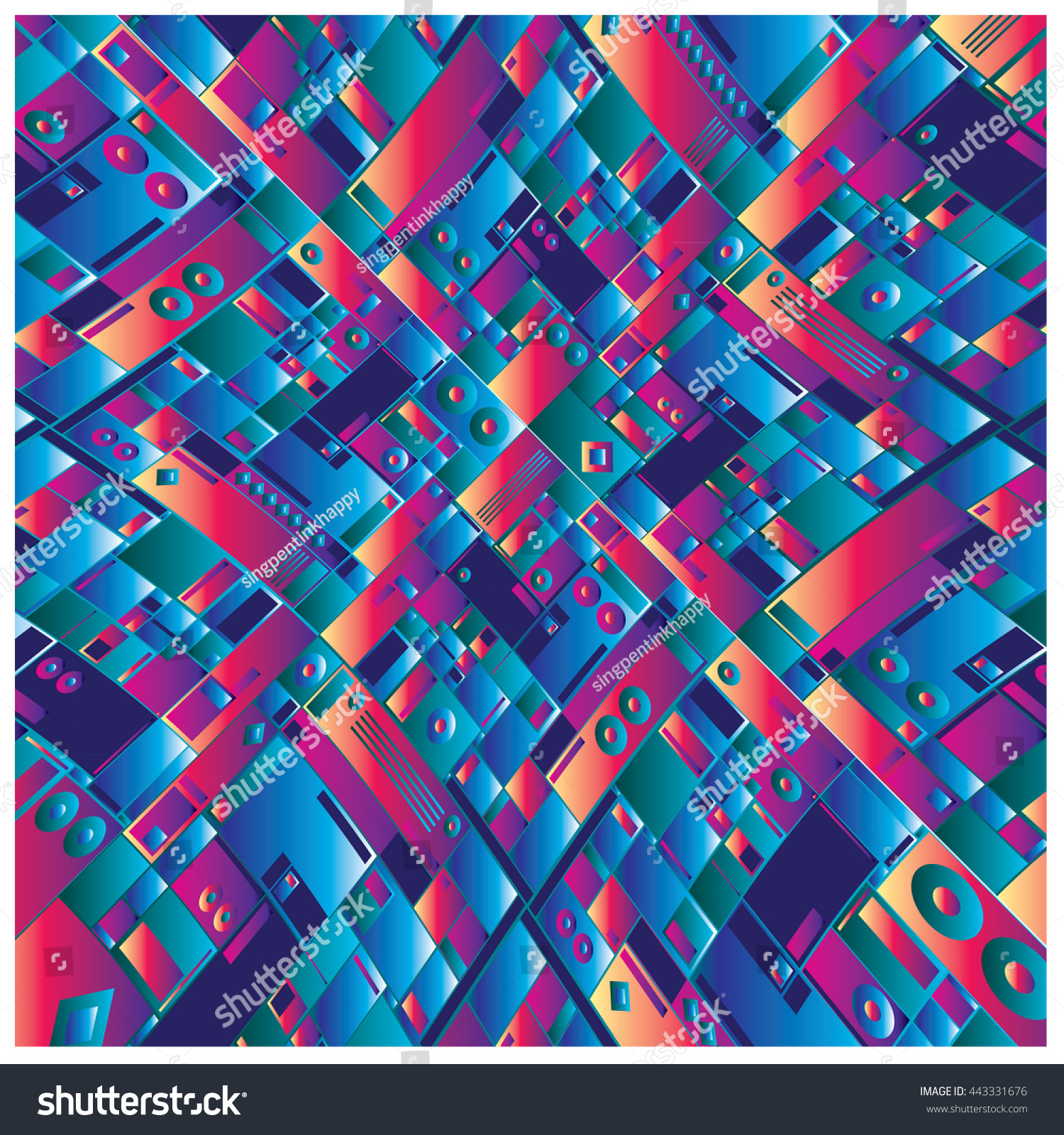 Vector Random Blocks Shape Pattern Background Stock Vector (Royalty ...