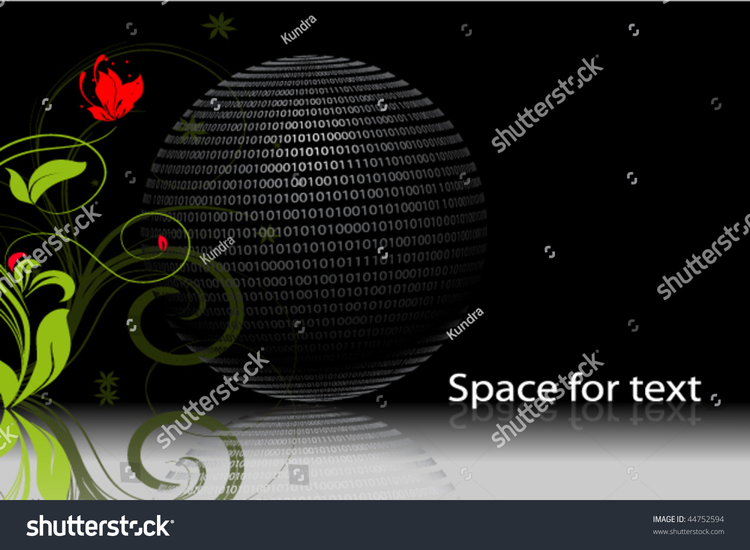 Flower Binary Code Concept Stock Vector (Royalty Free) 44752594 ...