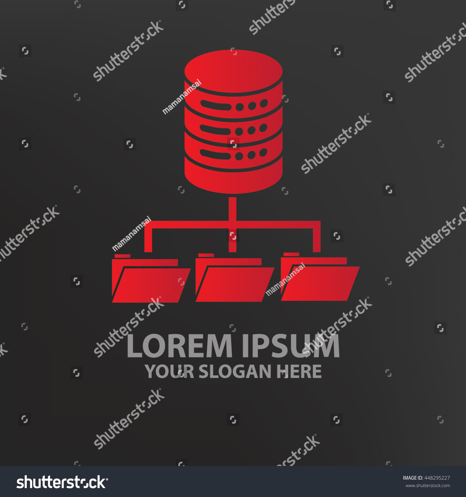 Database Servernetwork Designlogo Templateclean Vector Stock Vector ...