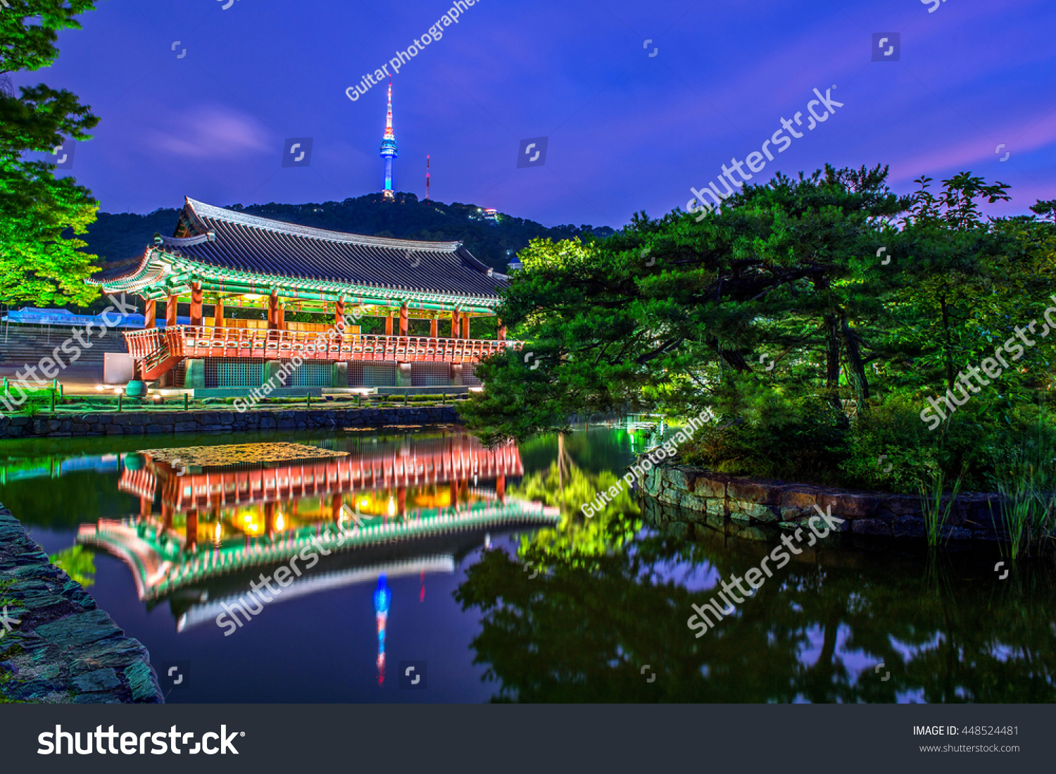 Namsangol Hannok Village Seoul Tower Located Stock Photo 448524481 ... Namsangol Hannok Village Seoul Tower Located Stock Photo 448524481 ...