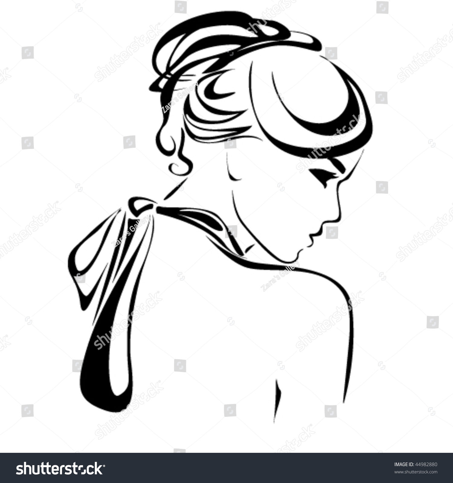 Vector Beautiful Woman Face Stock Vector Royalty Free 44982880