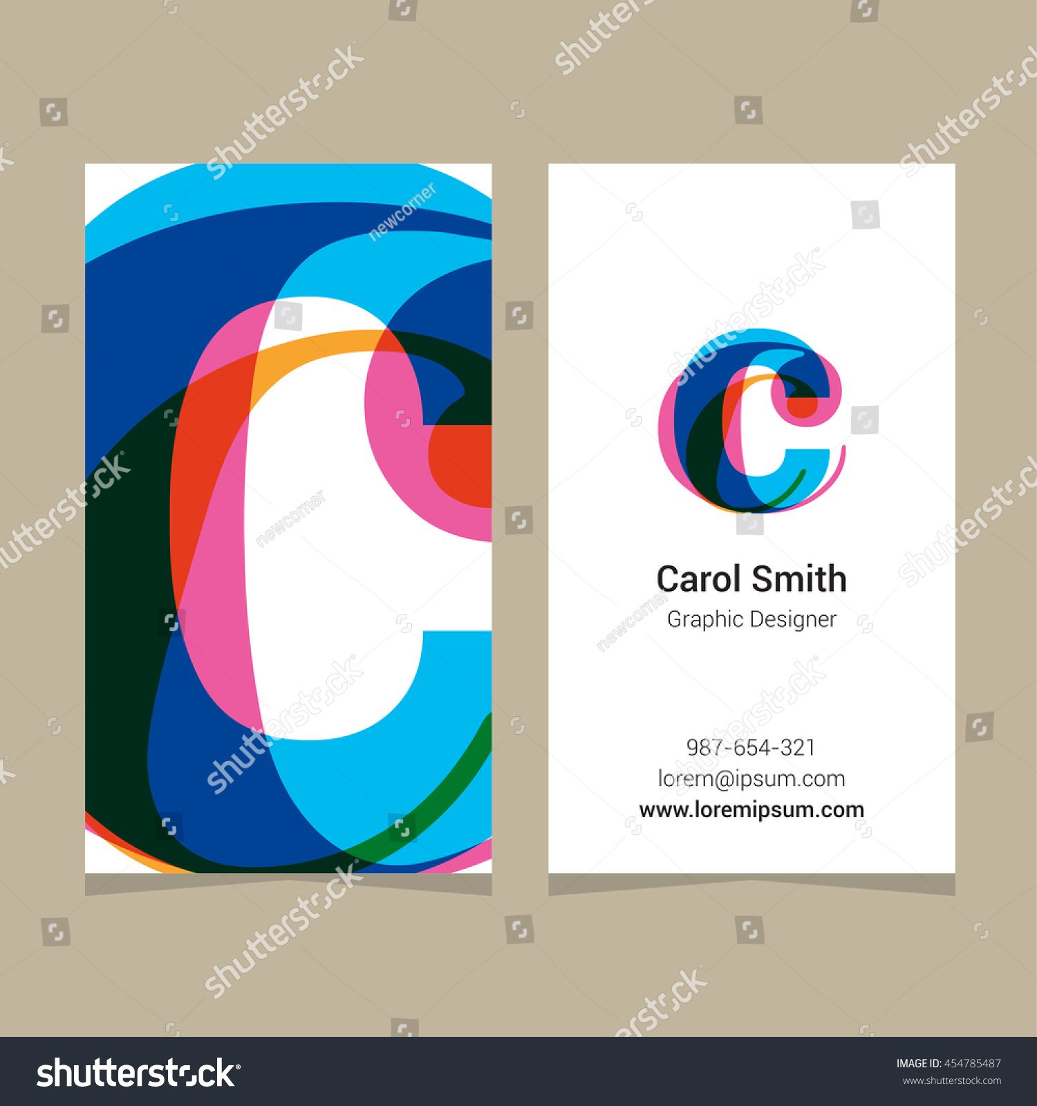 Logo Alphabet Letter C Business Card Stock Vector (Royalty Free ...