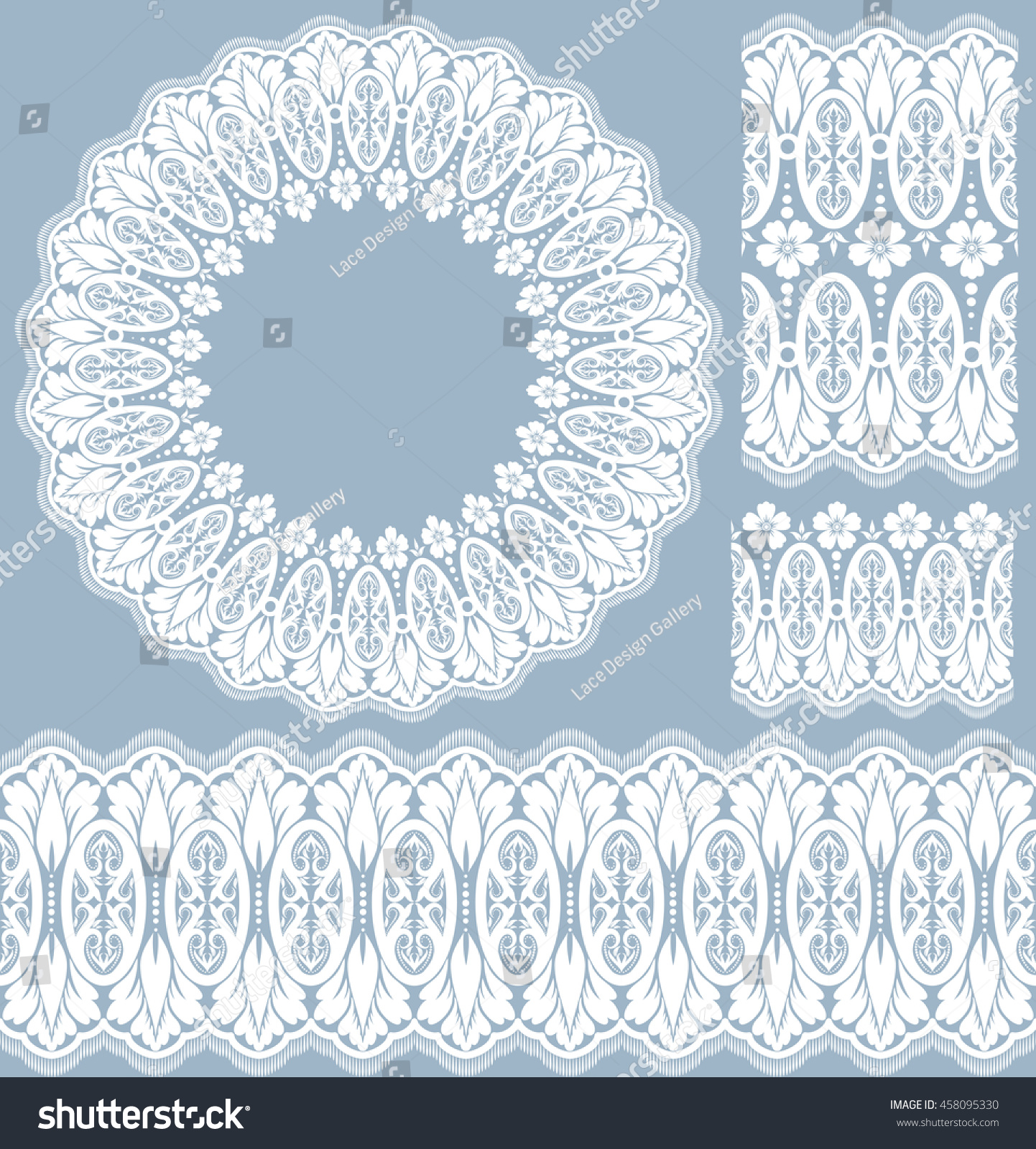 Vector Set Design Elements Seamless Texture Stock Vector (Royalty Free ...