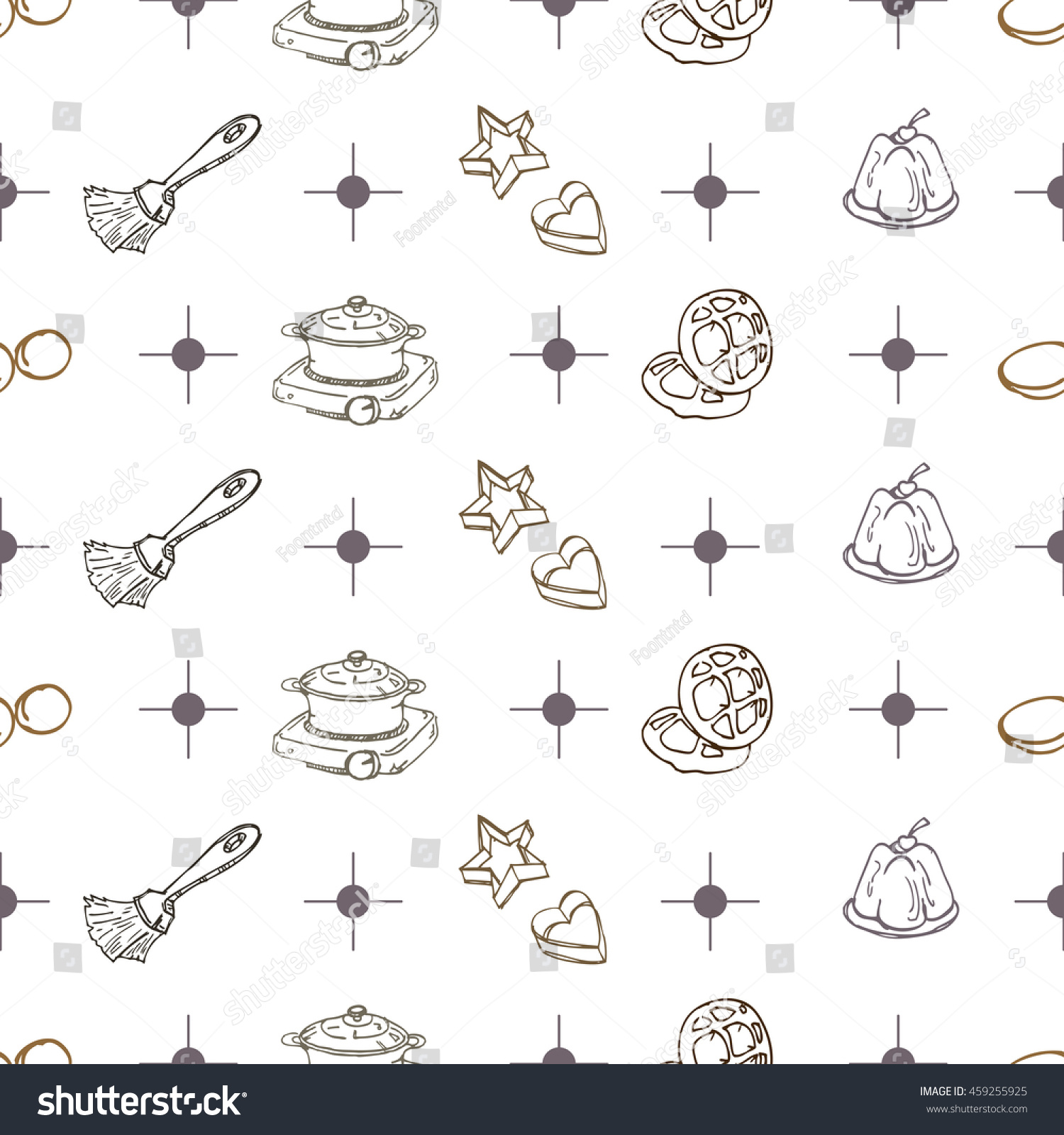 Bakery Objects Pattern E Stock Vector (Royalty Free) 459255925 ...