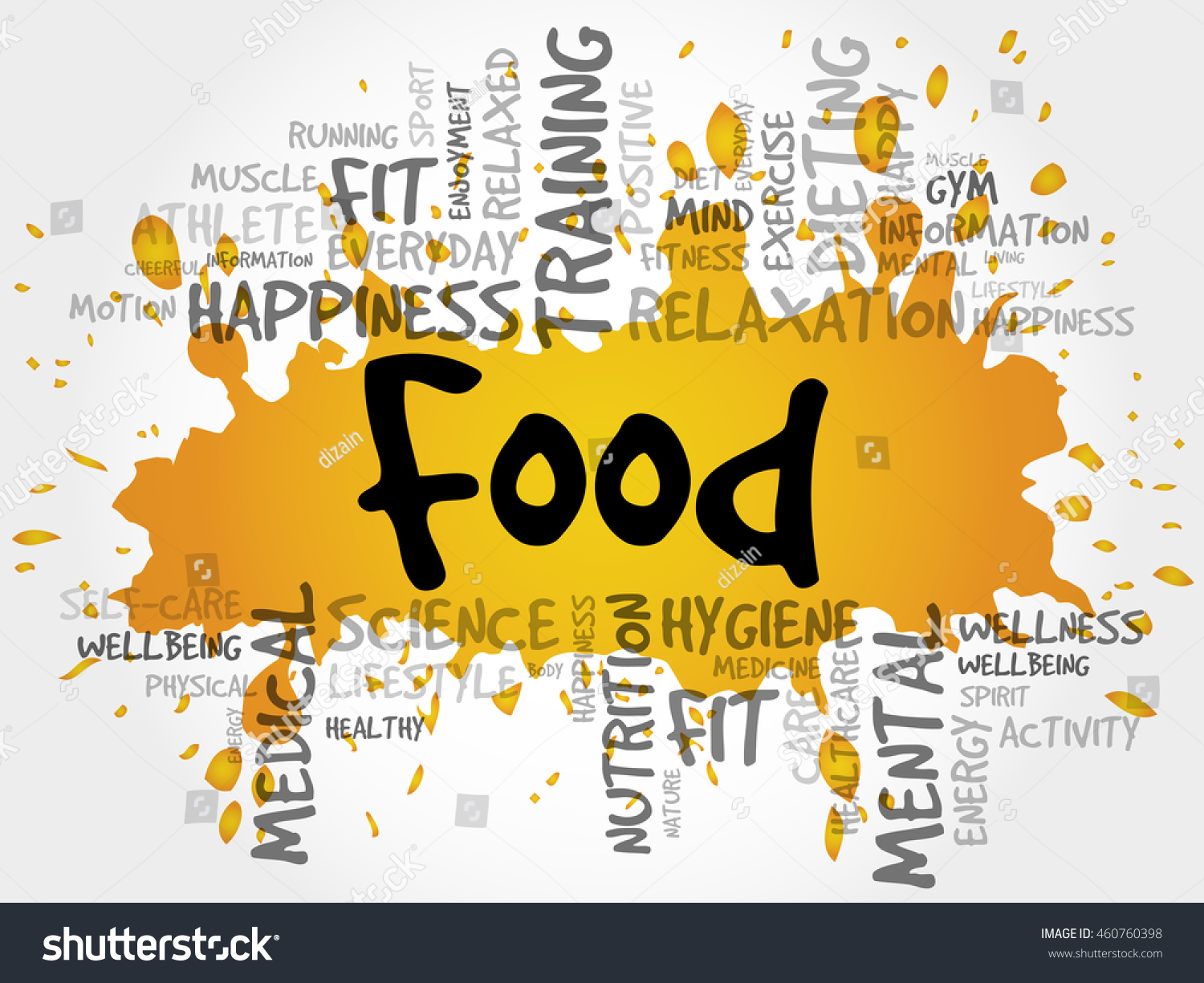 Food Word Cloud Collage Health Concept Stock Vector Royalty Free
