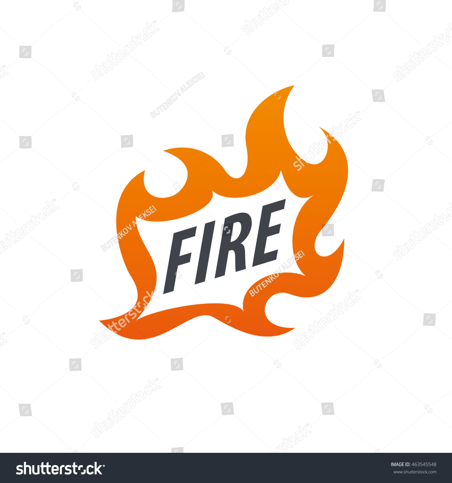 Fire Vector Logo Stock Vector (Royalty Free) 463545548 | Shutterstock