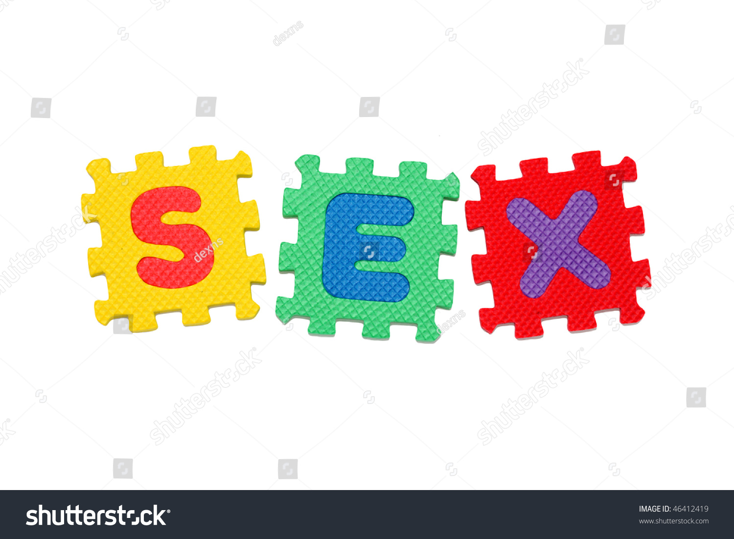 Word Sex Letter Puzzle Isolated On Stock Illustration 46412419 Shutterstock