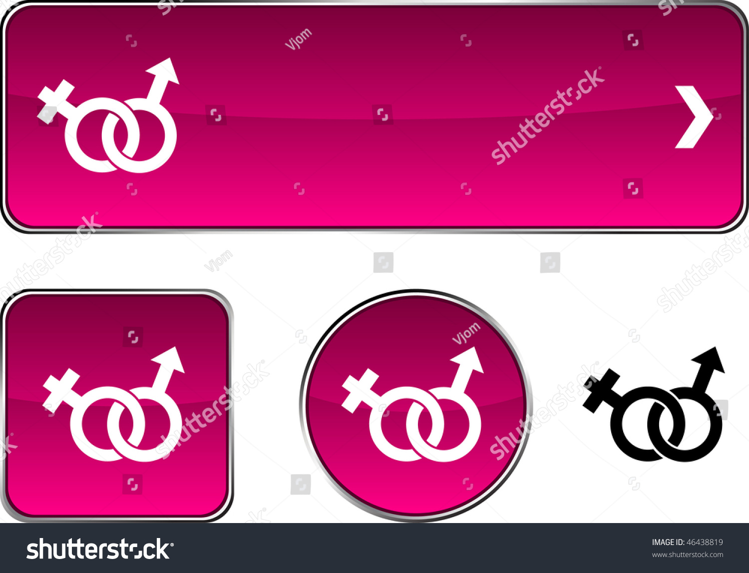 Sex Web Buttons Vector Illustration Stock Vector Royalty Free