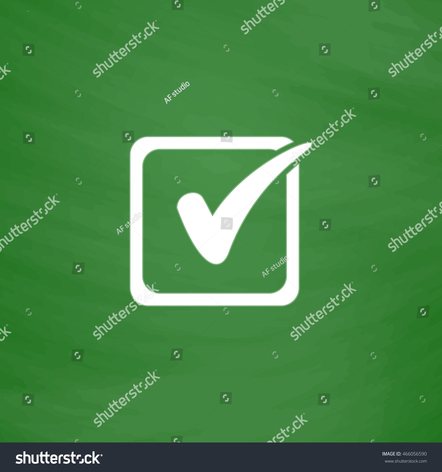 Checklist Button Check Mark Box Sign Stock Vector (royalty Free