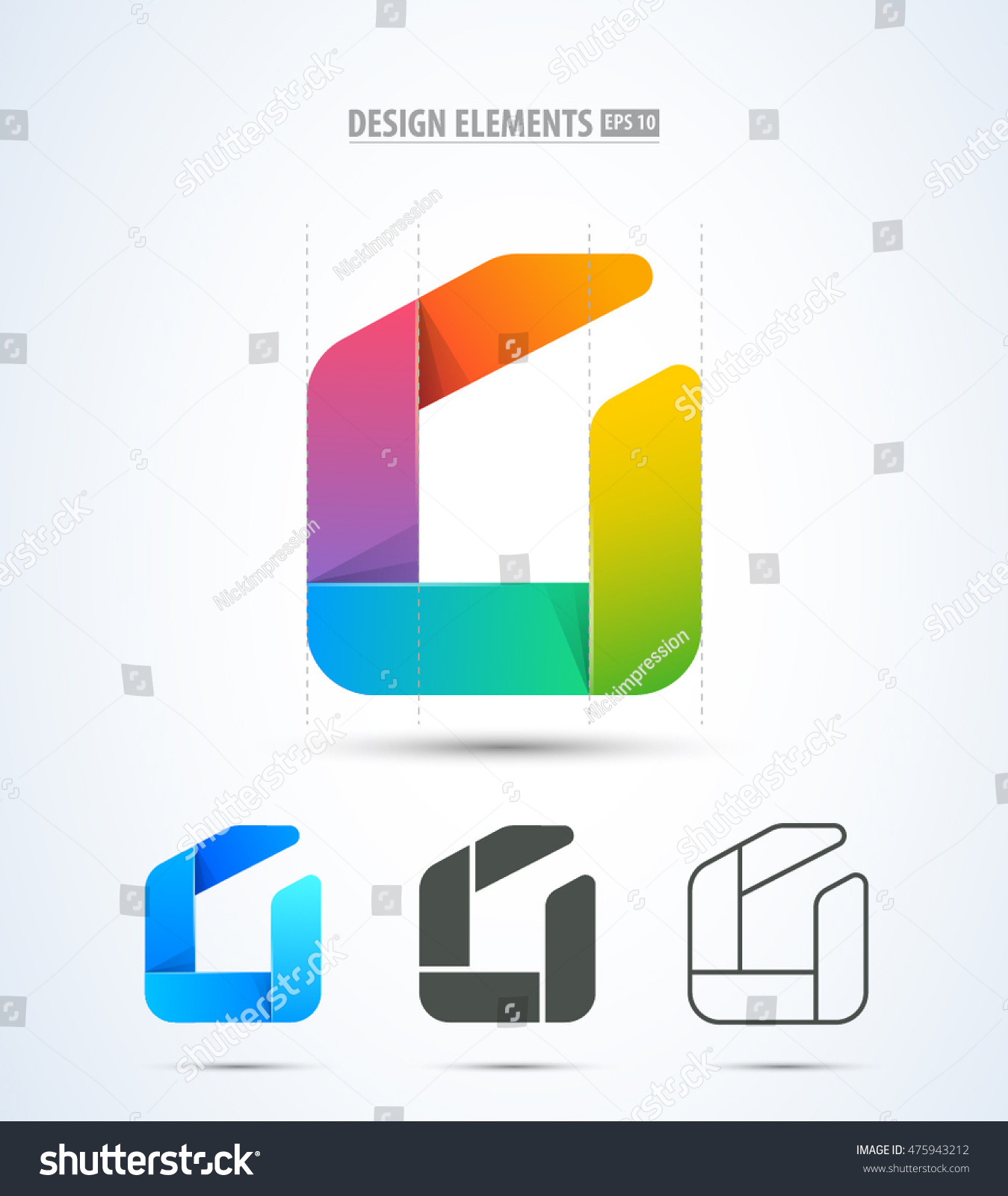 Vector Abstract Corporate Identity Logo Design Stock Vector (Royalty ...