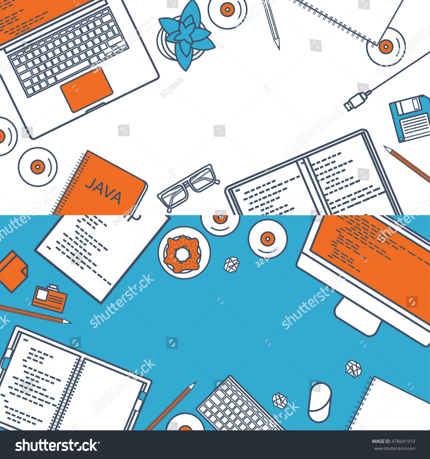 Programmingcoding Flat Computing Background Code Hardwaresoftware Stock Illustration 478641919