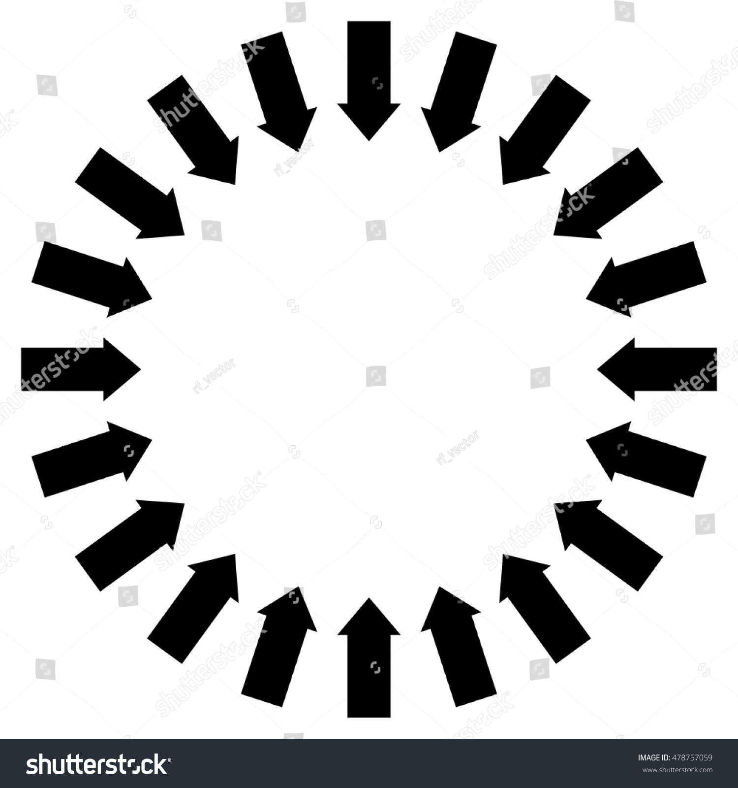 Group Arrows Following Circle Pointing Inwards Stock Vector (Royalty ... Group Arrows Following Circle Pointing Inwards Stock Vector (Royalty ...