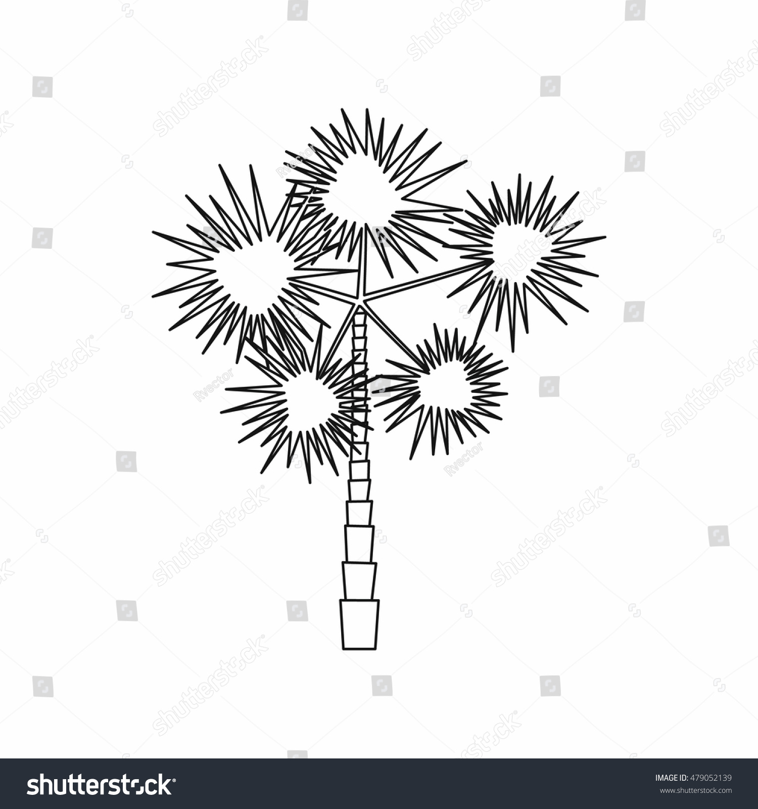 Spiny Tropical Palm Tree Icon Outline Stock Illustration 479052139 ... Spiny Tropical Palm Tree Icon Outline Stock Illustration 479052139 ...
