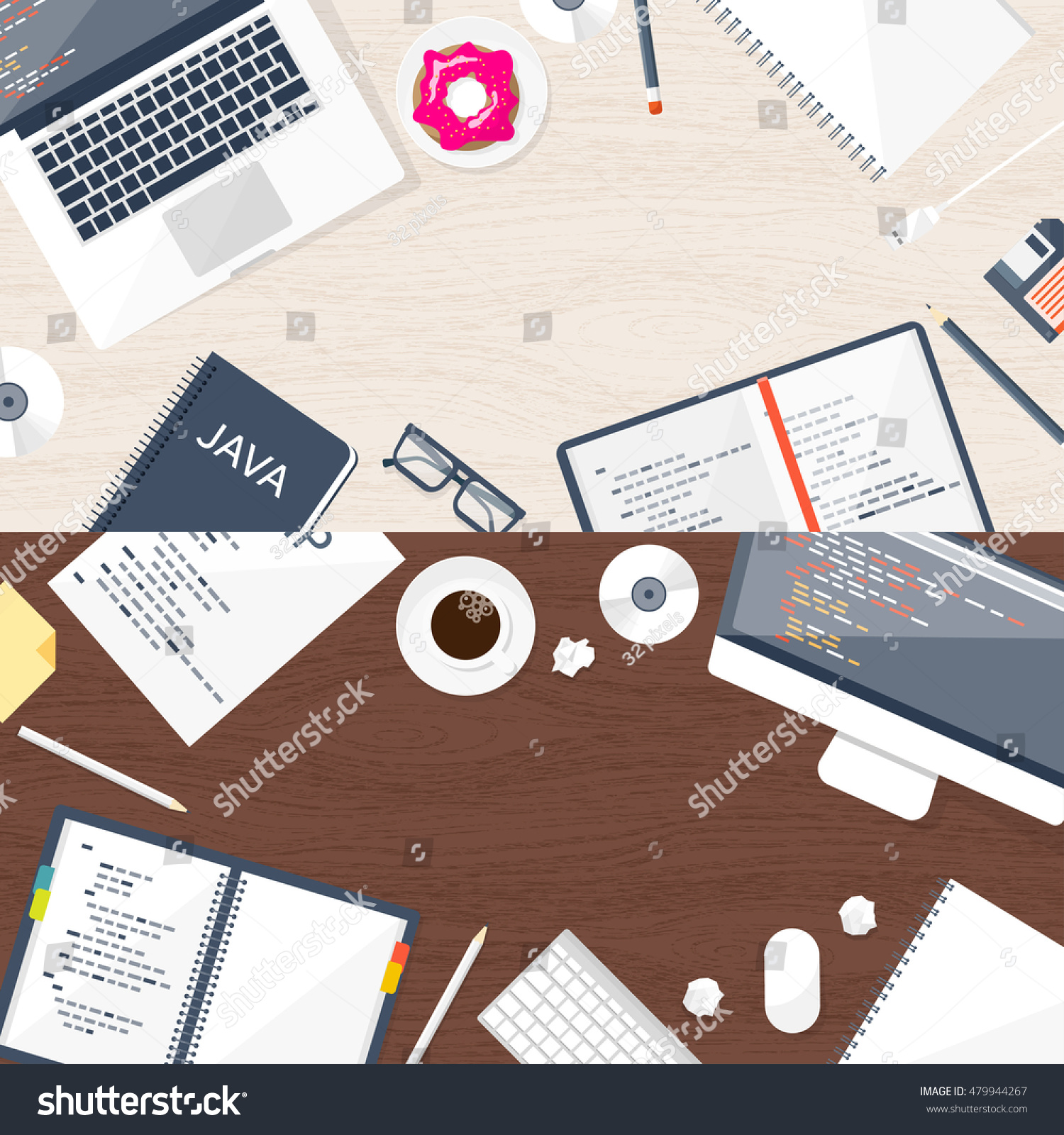 Programmingcoding Flat Computing Background Code Hardwaresoftware Stock Illustration 479944267