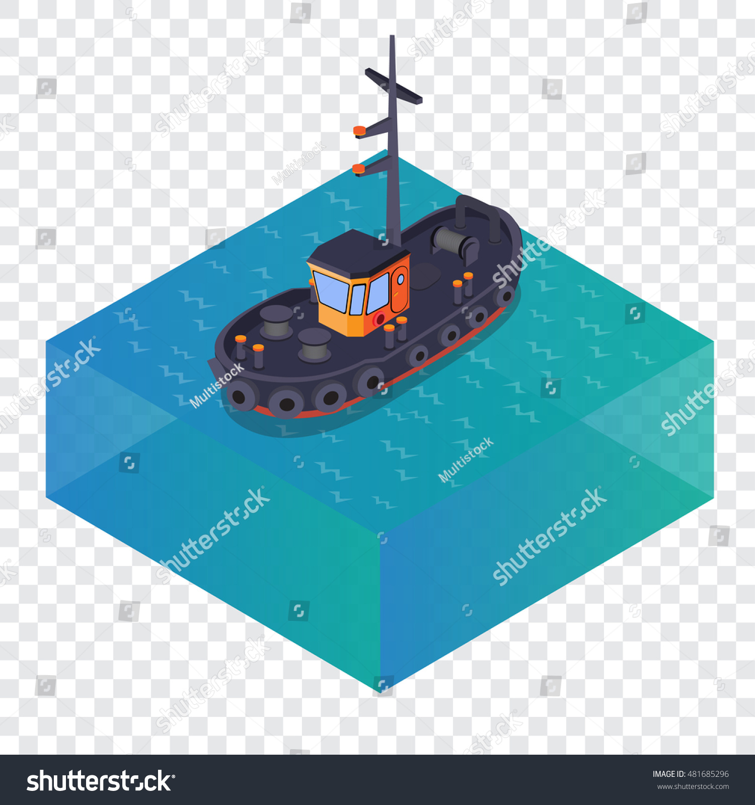 Isometric Vector Illustration Model Tugboat Stock Vector (Royalty Free ... Isometric Vector Illustration Model Tugboat Stock Vector (Royalty Free ...