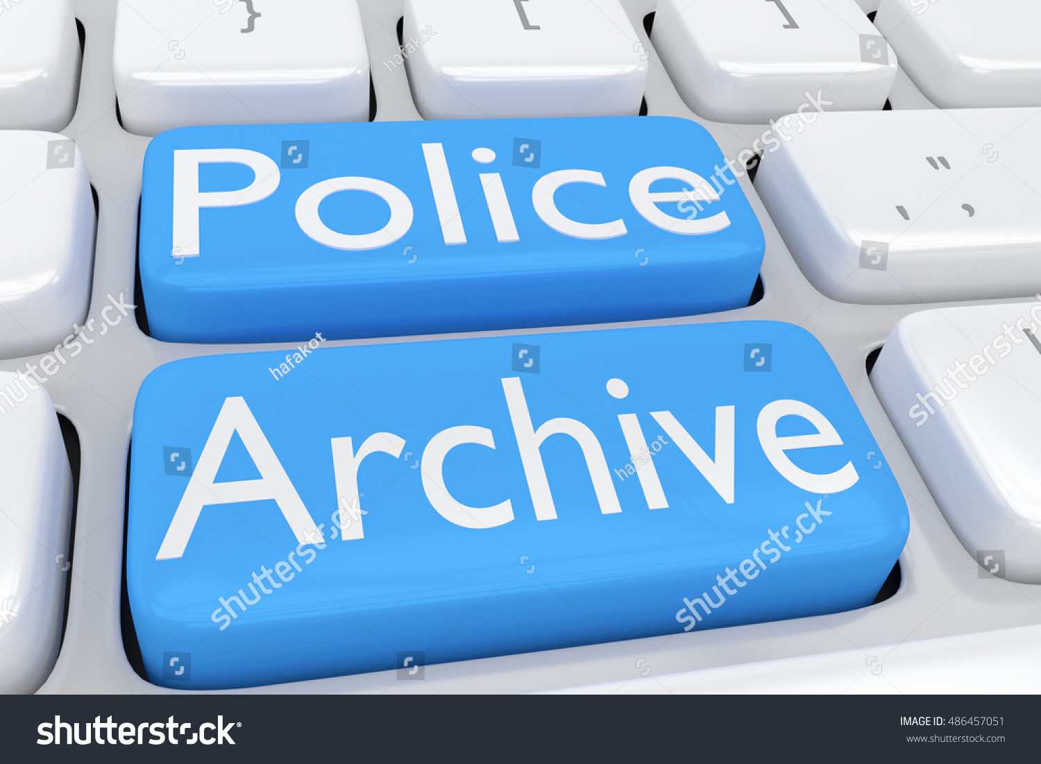 3d Illustration Computer Keyboard Script Police Stock Illustration