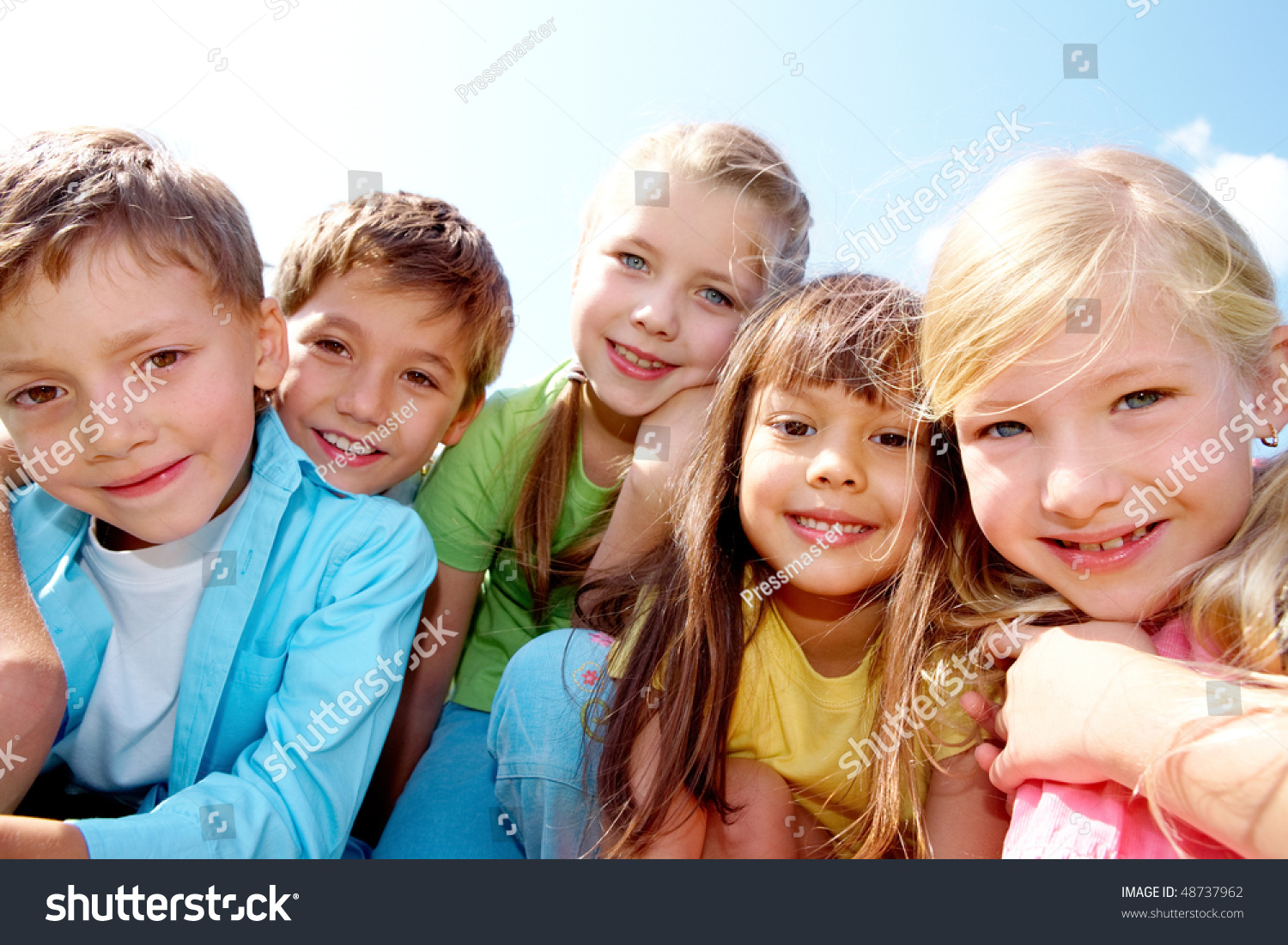 Portrait Cheerful Boy Girl Looking Camera Stock Photo 48737962 ... Portrait Cheerful Boy Girl Looking Camera Stock Photo 48737962 ...