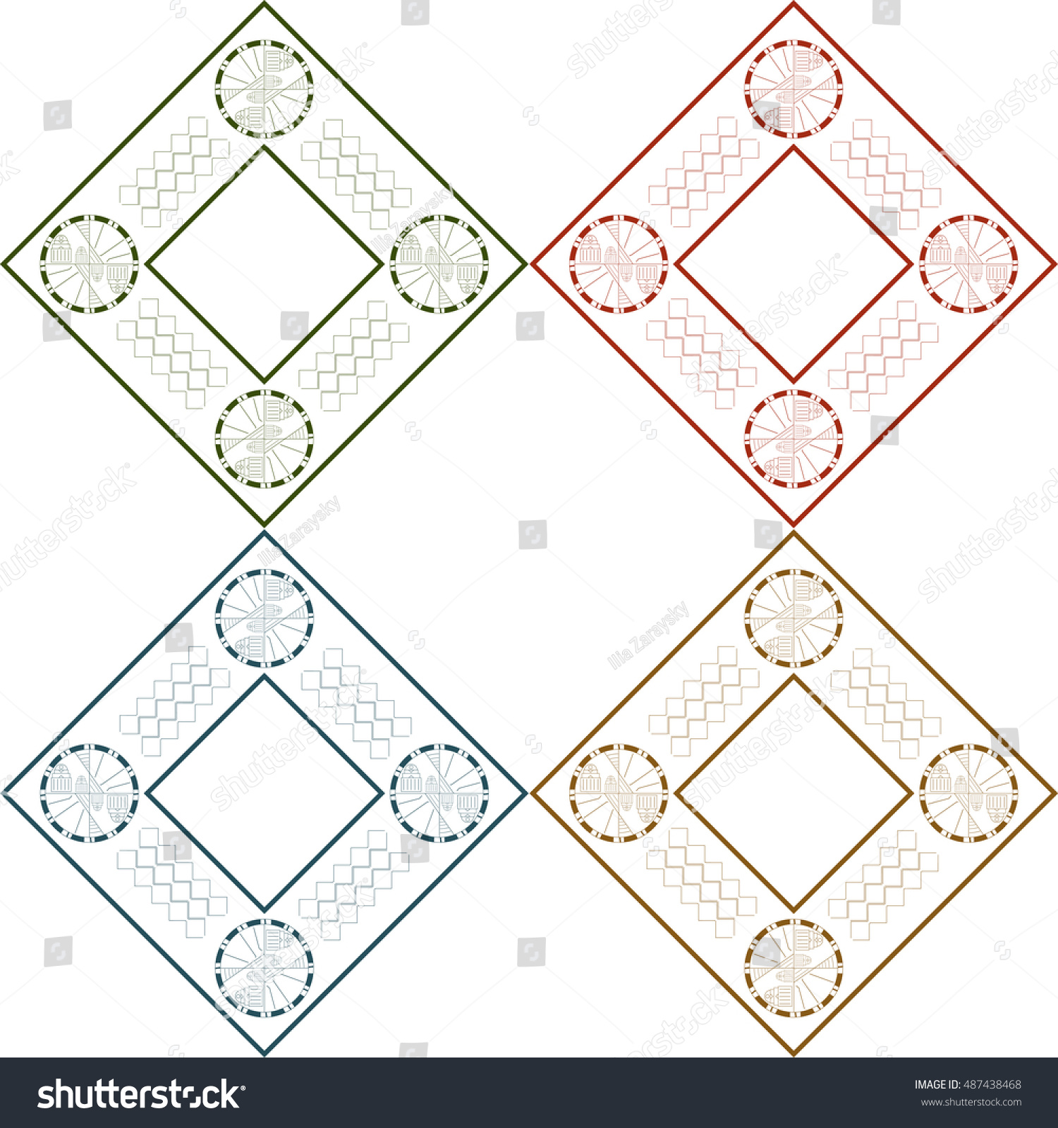 Tile Pattern Vector Stock Vector (Royalty Free) 487438468 | Shutterstock