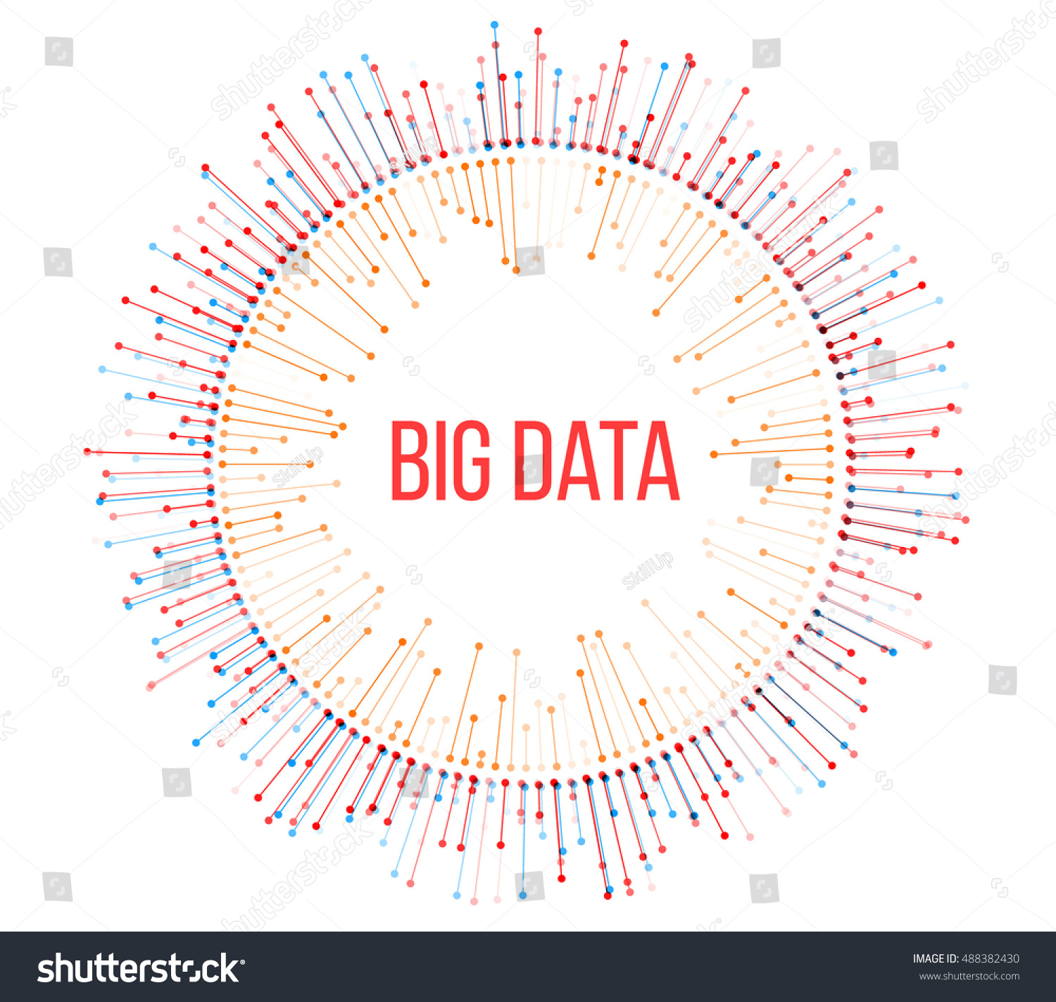 Big Data Visualization Abstract Background Dots Stock Vector (Royalty ...