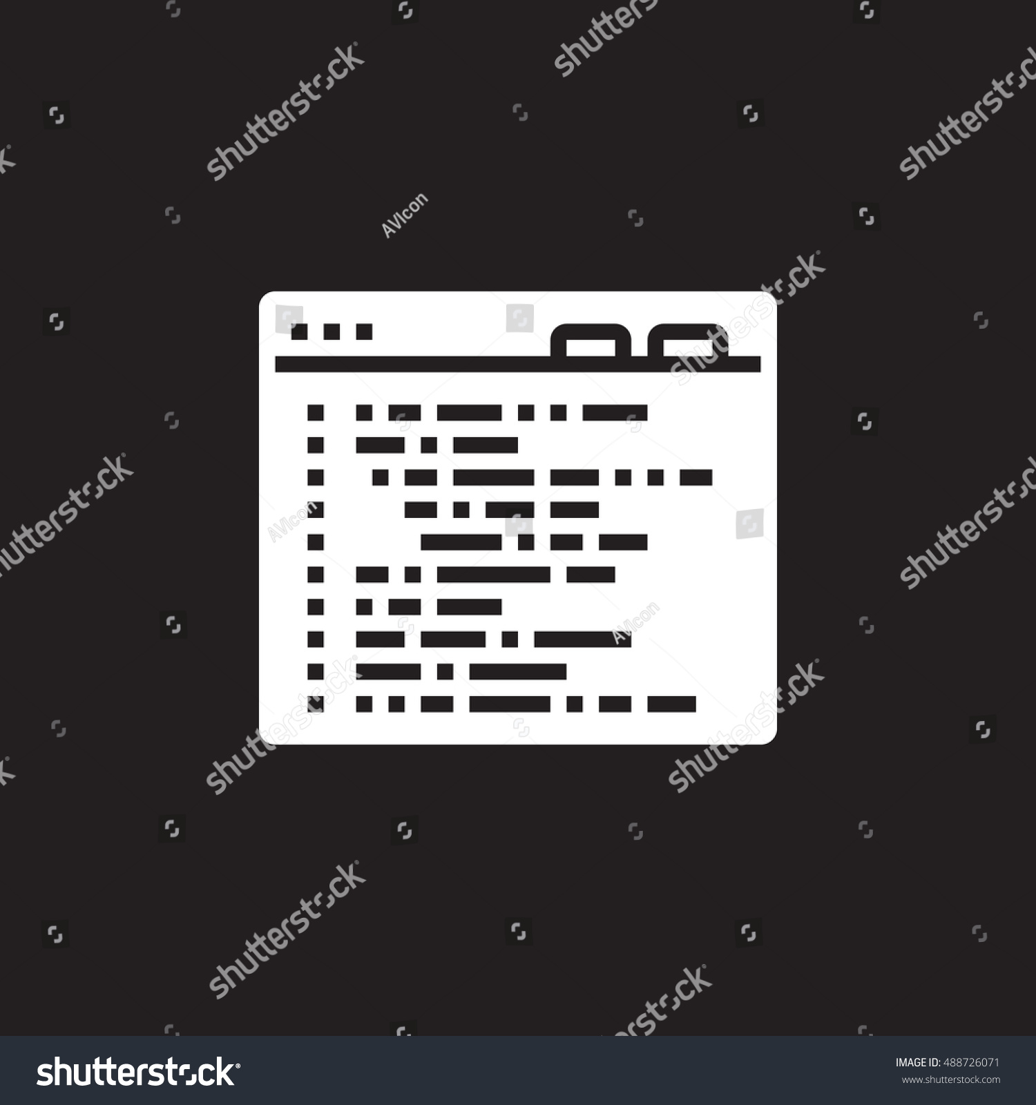 Programming Code Icon Vector Solid Logo: เวกเตอร์สต็อก (ปลอดค่า ...