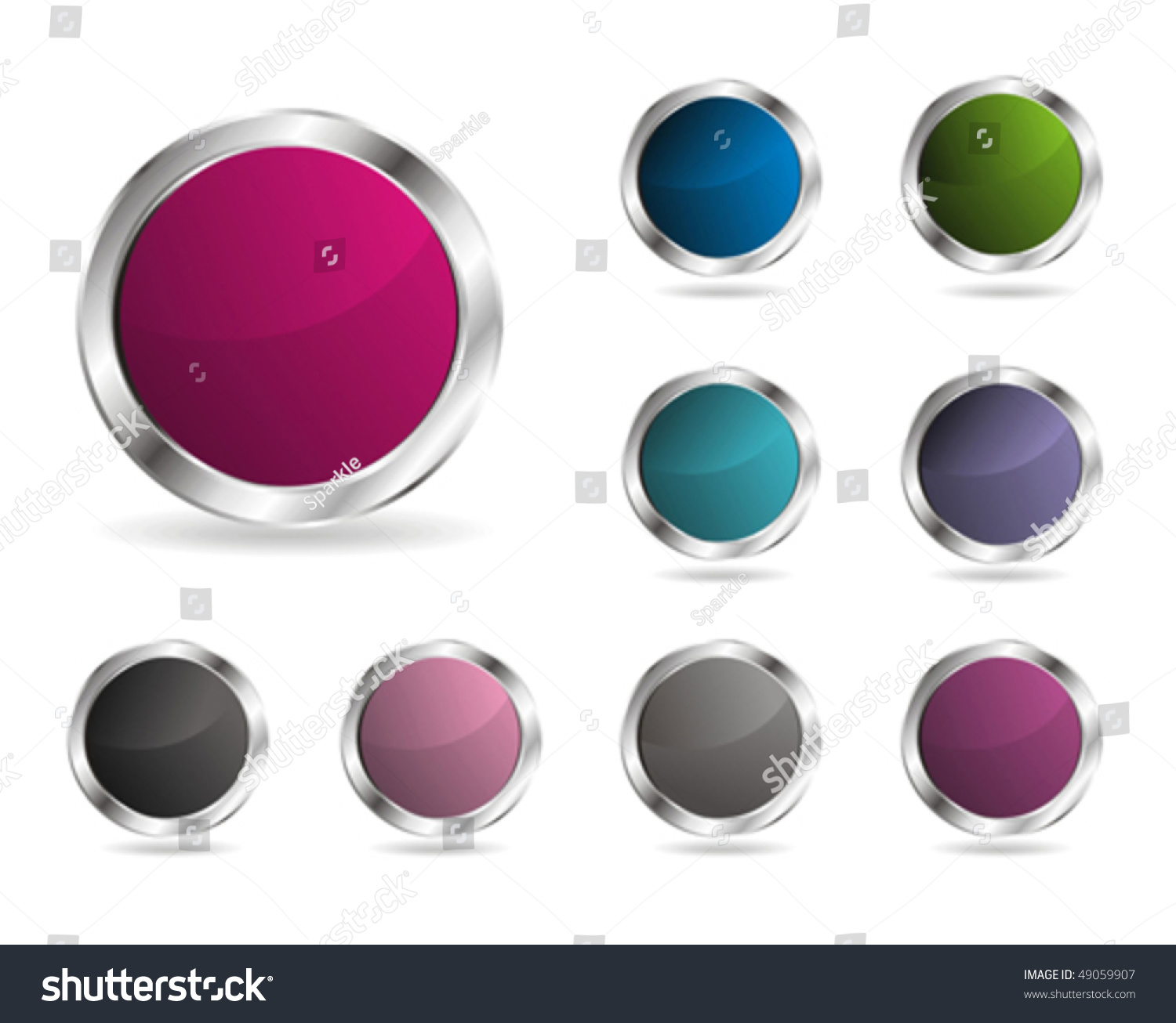 Vector Round Web Button Stock Vector (Royalty Free) 49059907 | Shutterstock
