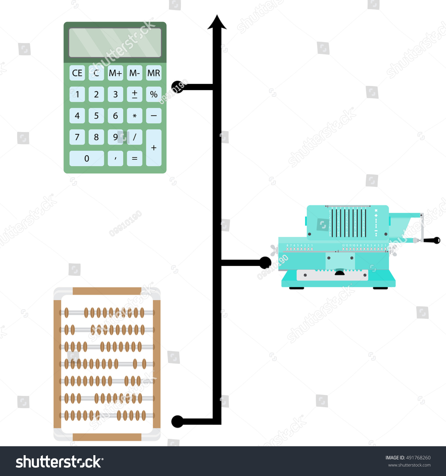 Evolution Calculators Banner Evolution Technology Concept Stock Vector ...
