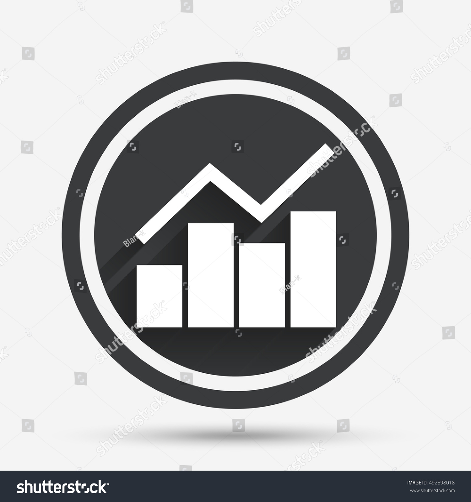 Graph Chart Sign Icon Diagram Symbol Stock Vector (royalty Free
