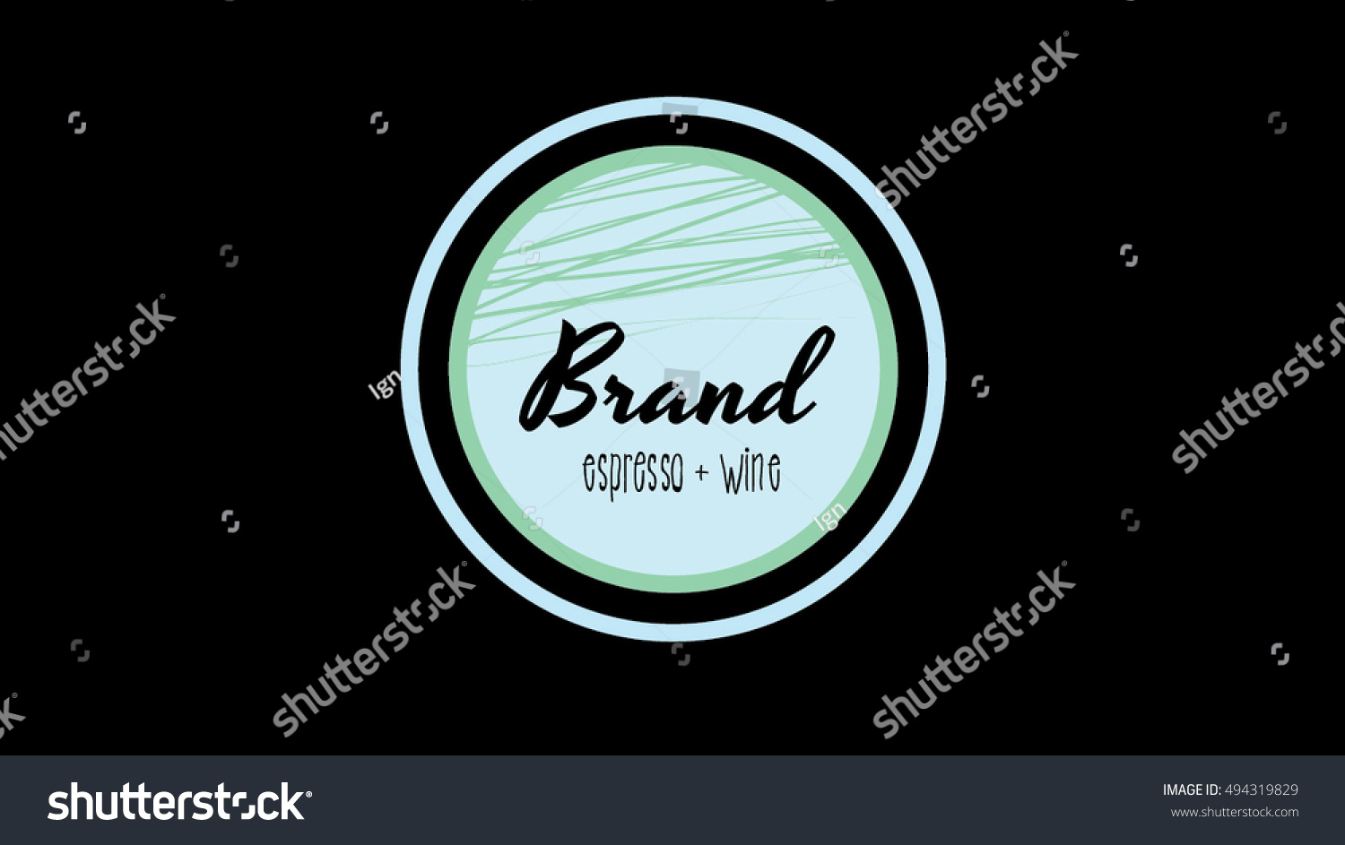 Blue Round Vector Logo Design Template Stock Vector (Royalty Free ...