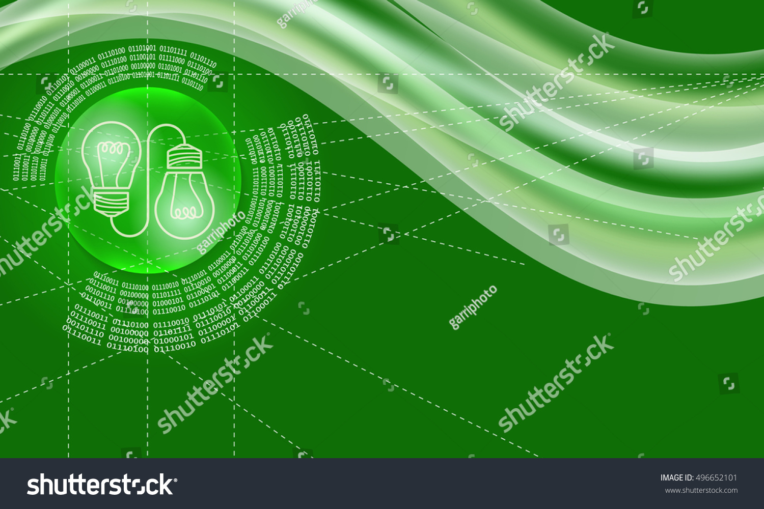 Vector Abstract Background Circular Binary Code Stock Vector (Royalty ...