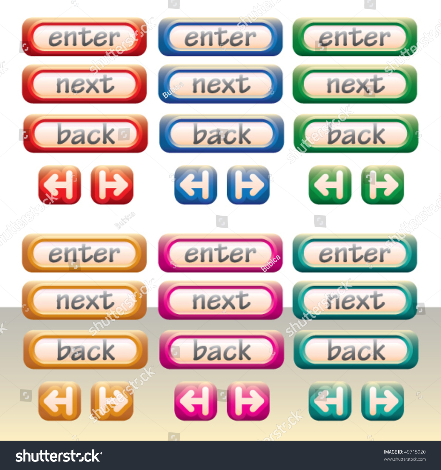 Basic Web Buttons Two Stock Vector (Royalty Free) 49715920 | Shutterstock