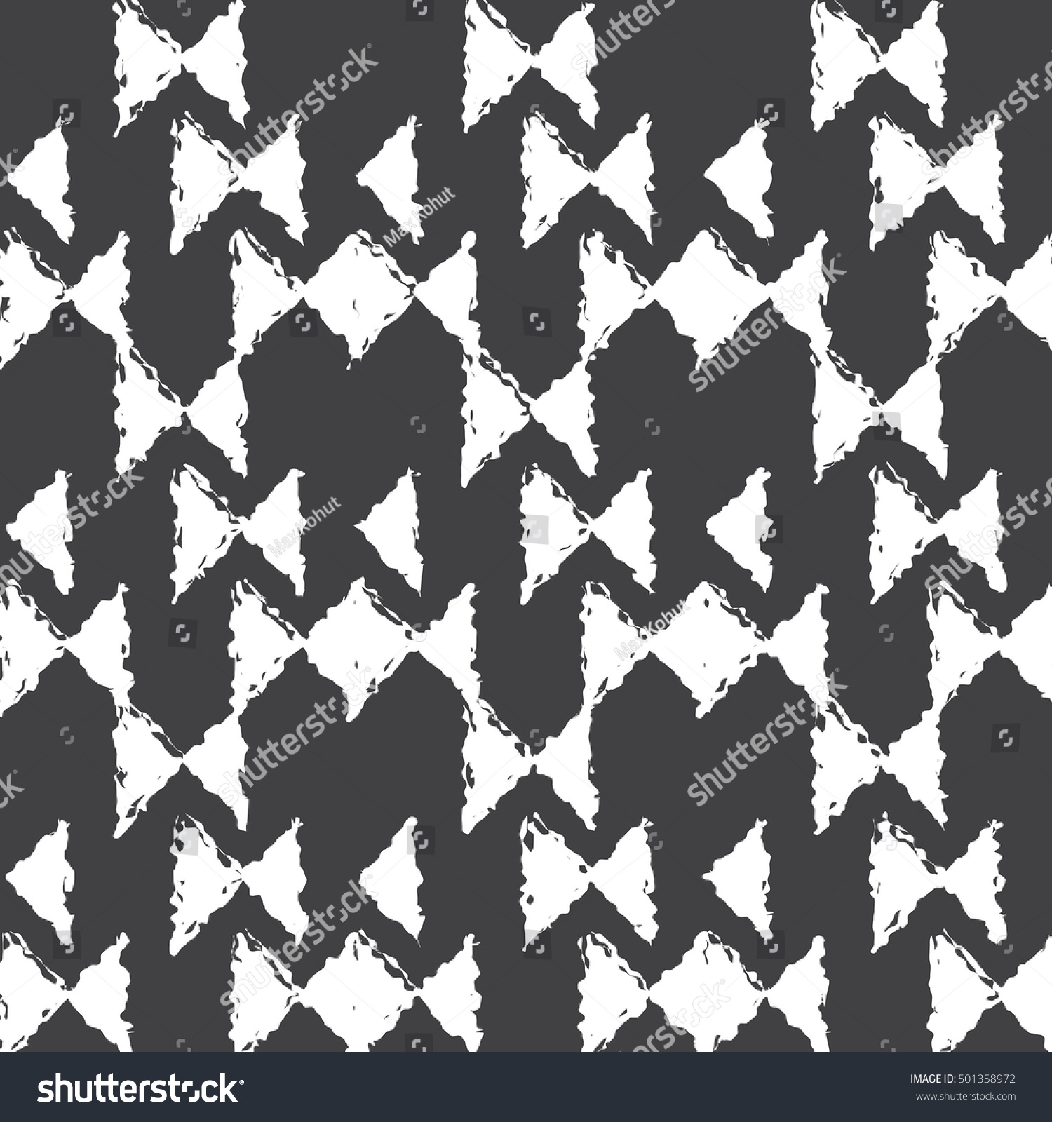 Seamless Triangle Pattern Vector Background Geometric Stock Vector