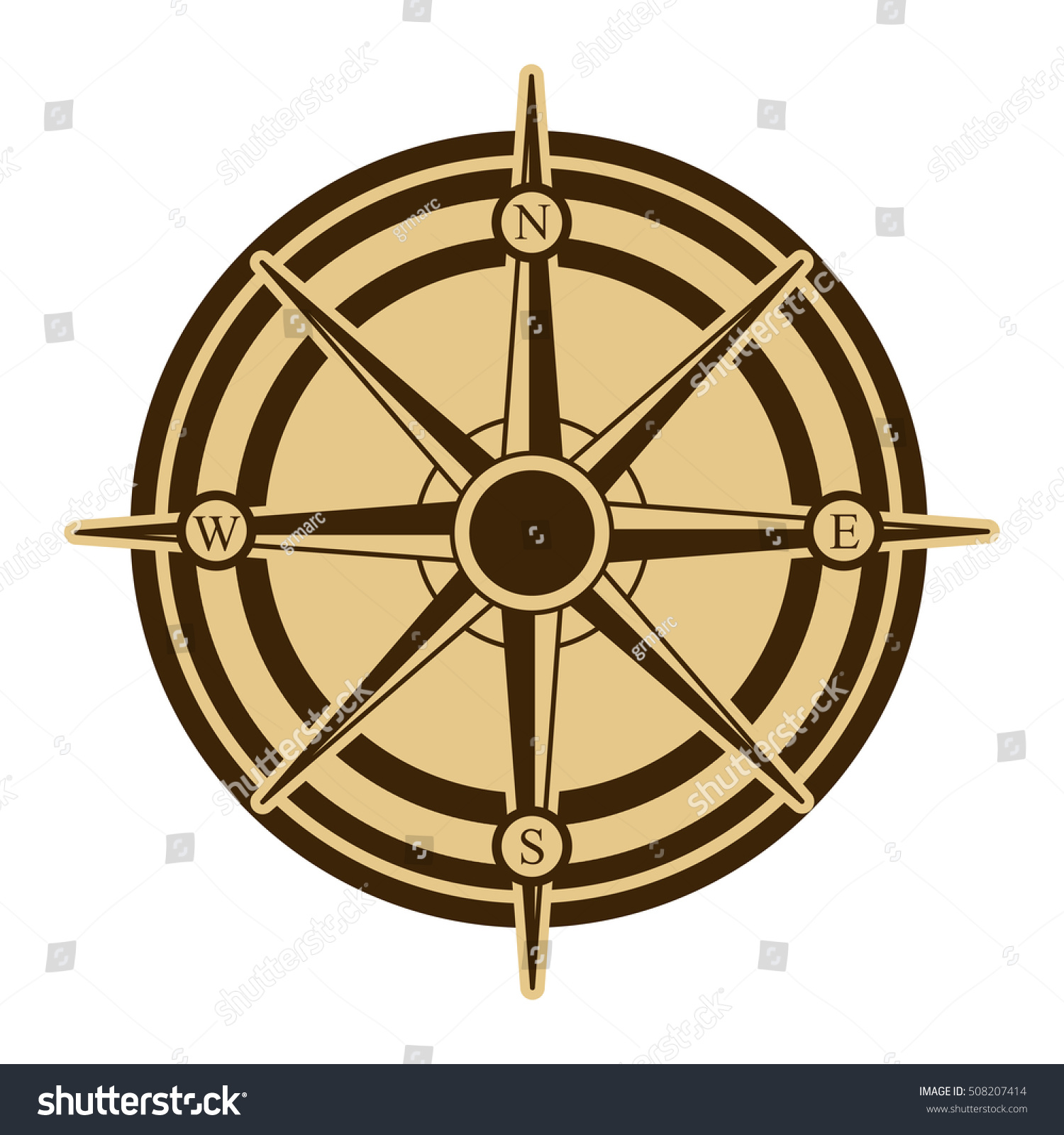 Compass Rose Design Stock Vector Royalty Free 508207414 Shutterstock