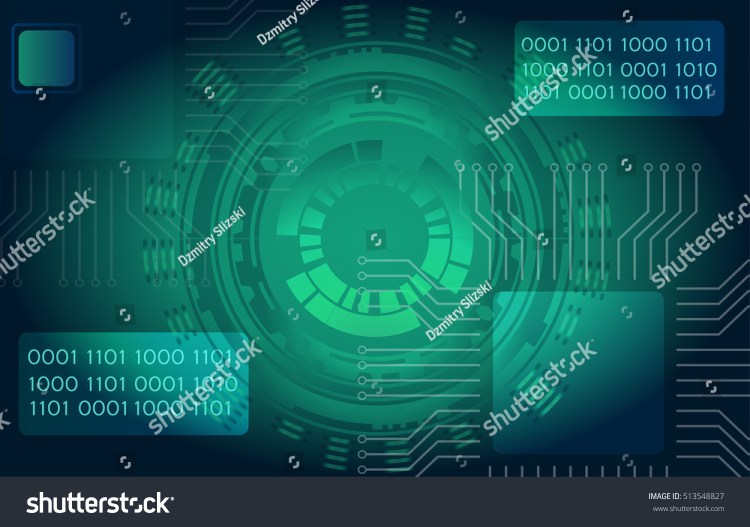 Futuristic Background Technologies Vector Processor Cpu Stock Vector ...