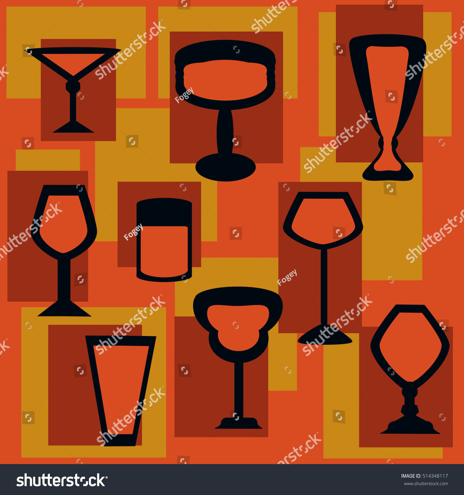 Set Glasses Stock Vector Royalty Free 514348117 Shutterstock