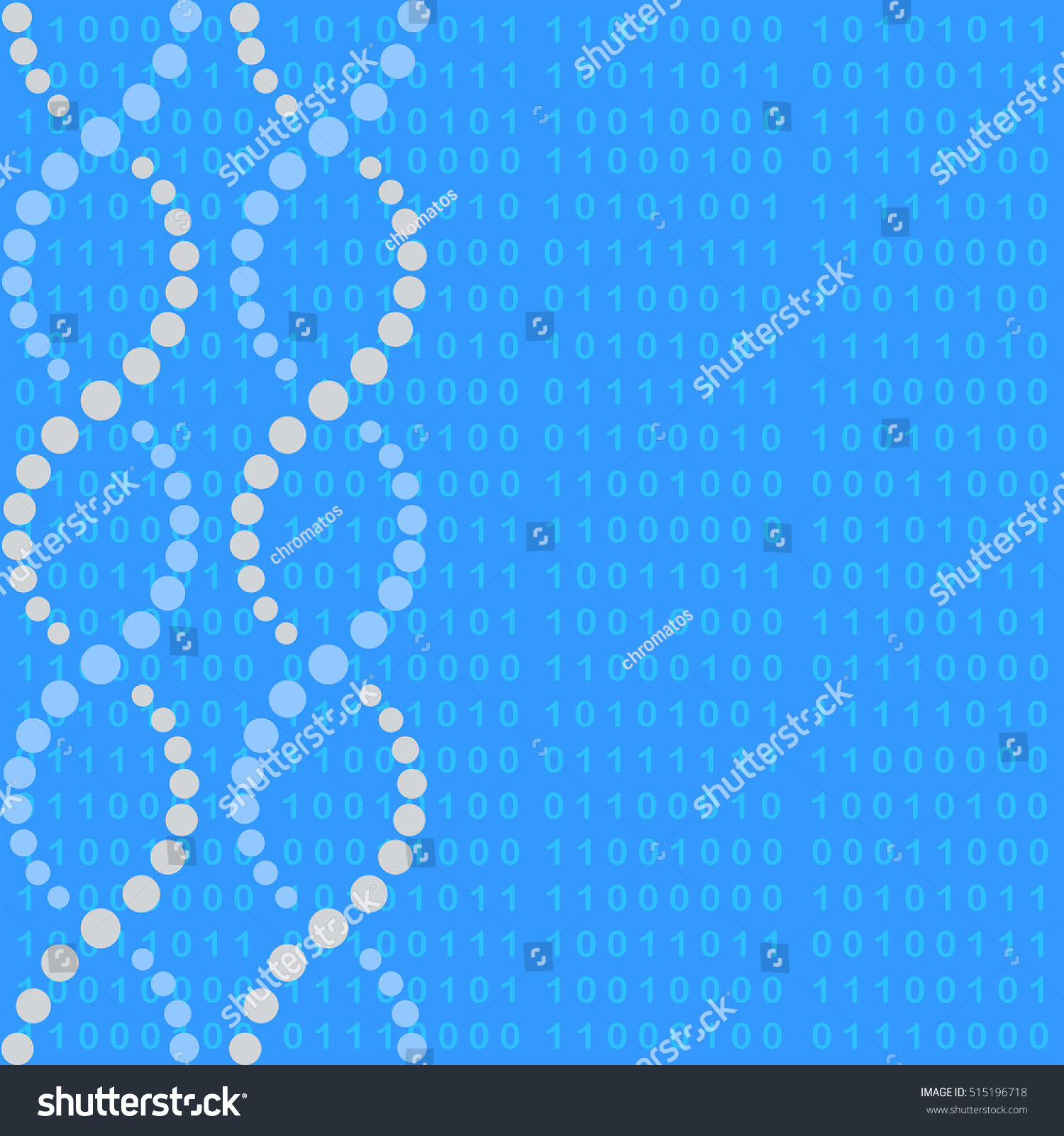 Dna Molecule Binary Code 2d Vector Stock Vector Royalty Free 515196718 Shutterstock